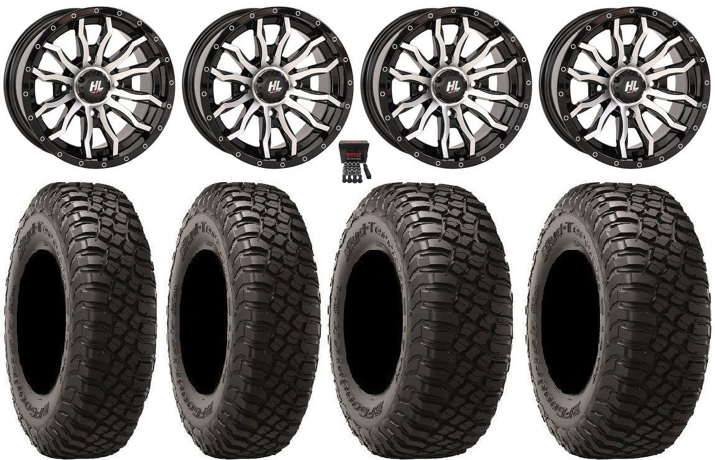 High Lifter HL21 14" Wheels Machined 29" BFG KM3 Tires Can-Am Commander ...