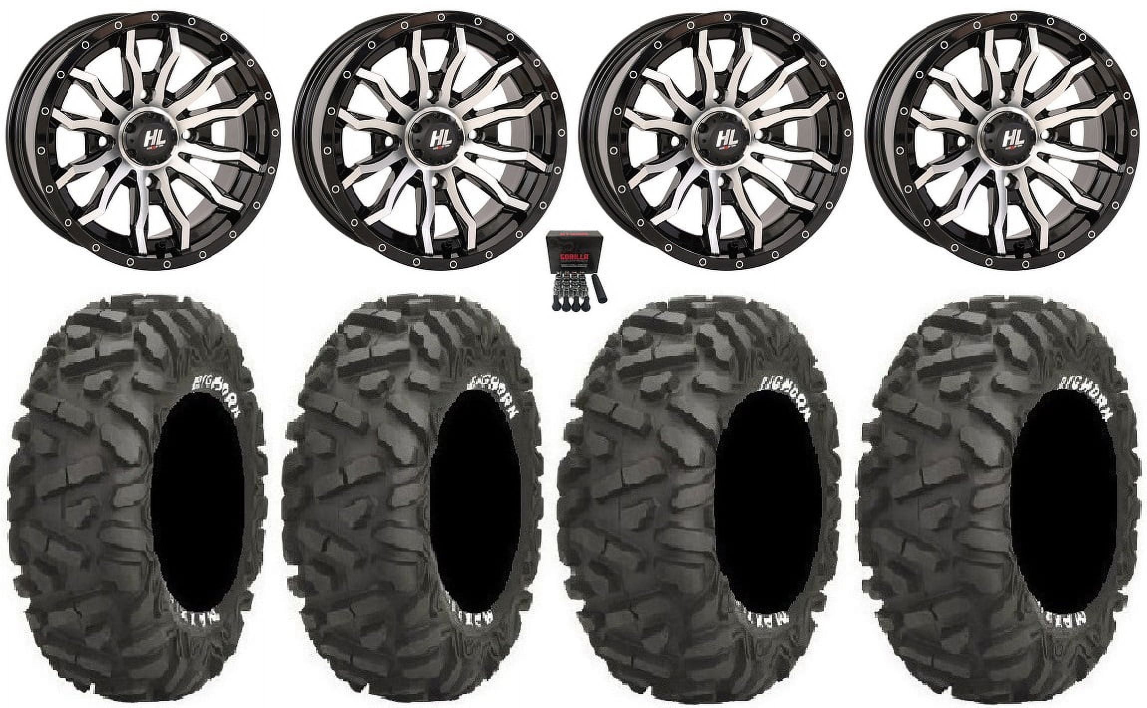 High Lifter HL21 14" Wheels Machined 30" BigHorn Tires Can-Am Maverick ...