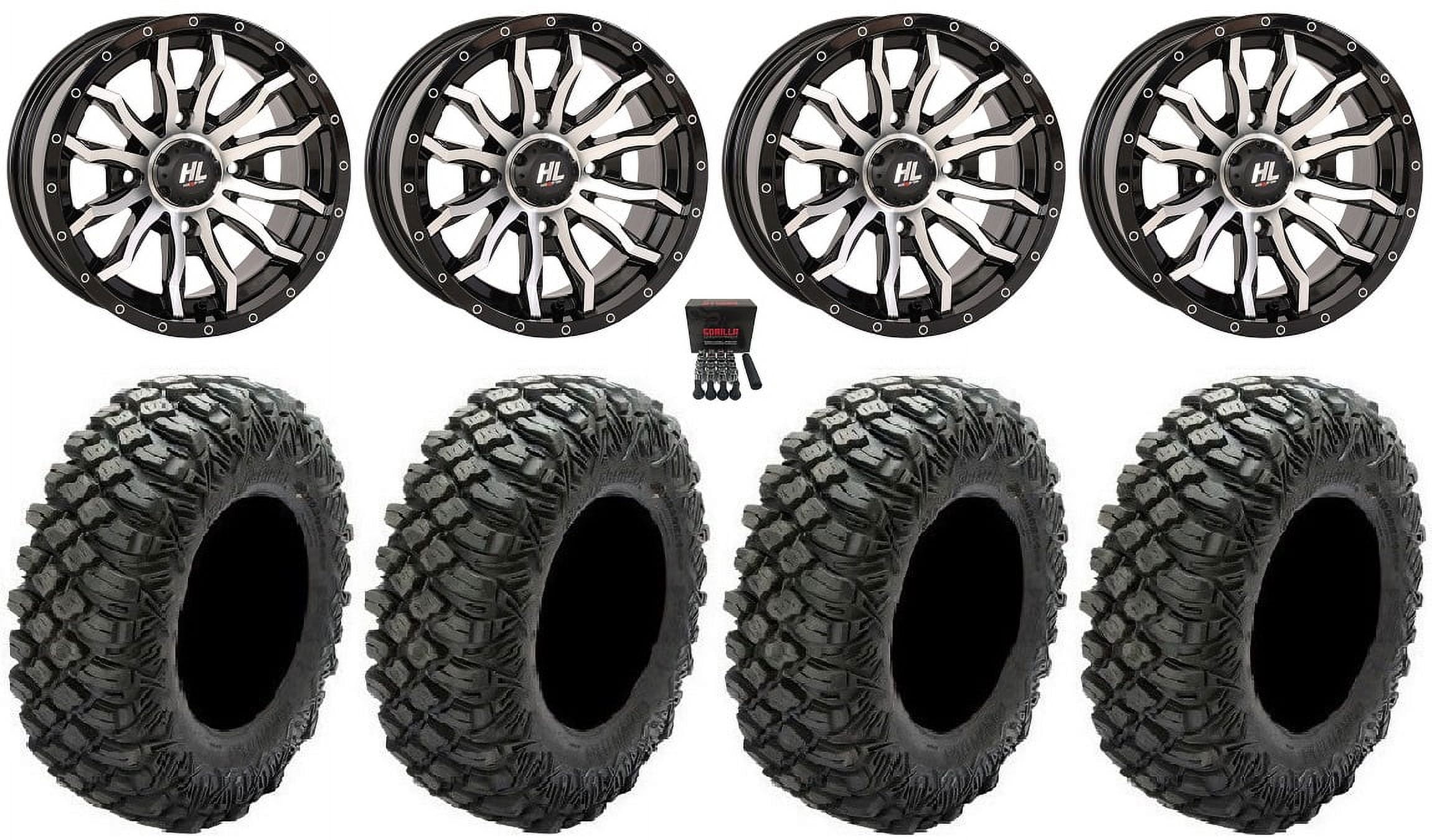 High Lifter HL21 14" Wheels Machined 30" Crawler XG Tires Polaris RZR ...