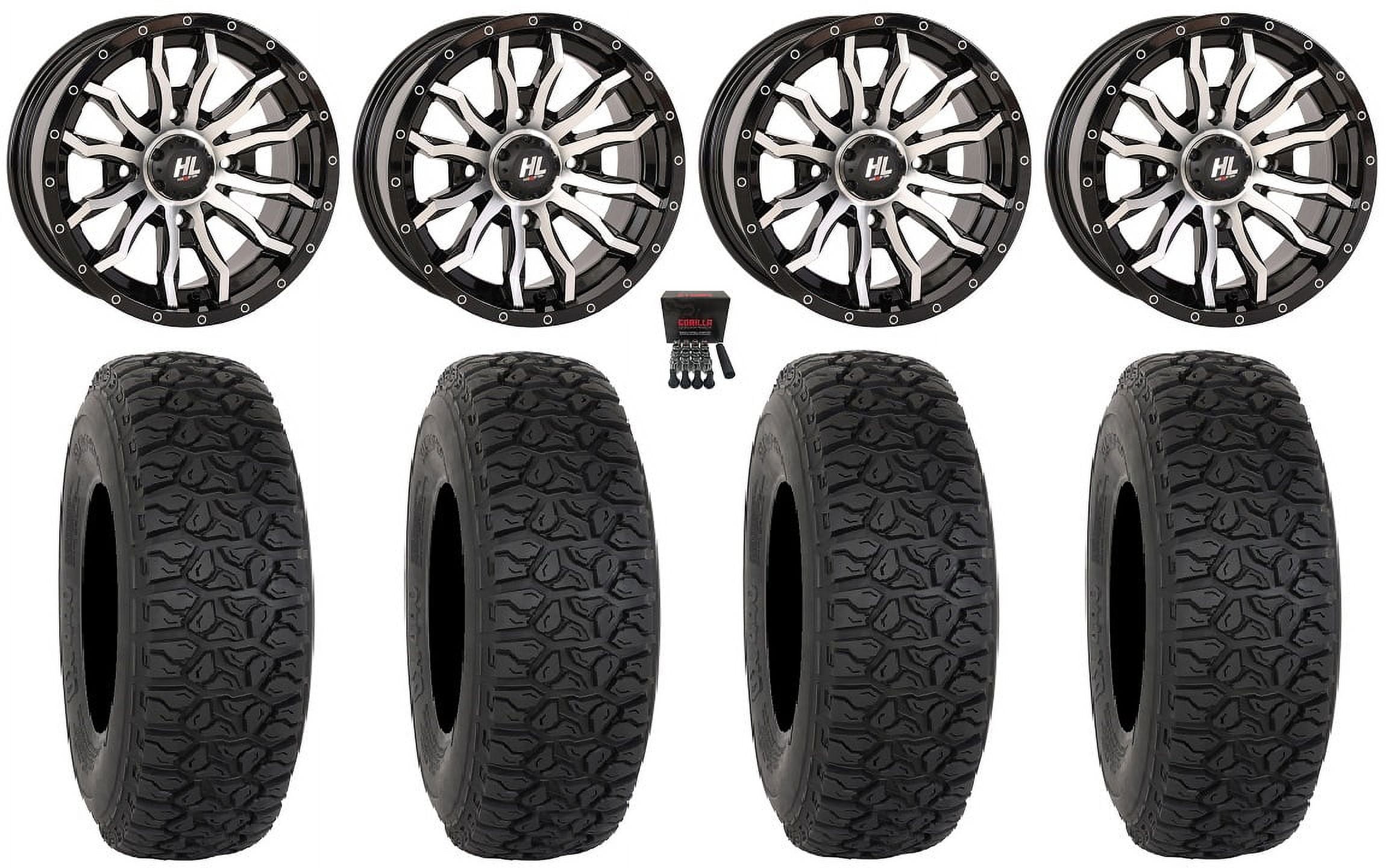 High Lifter HL21 14" Wheels Machined 30" DX440 Tires Polaris RZR XP ...