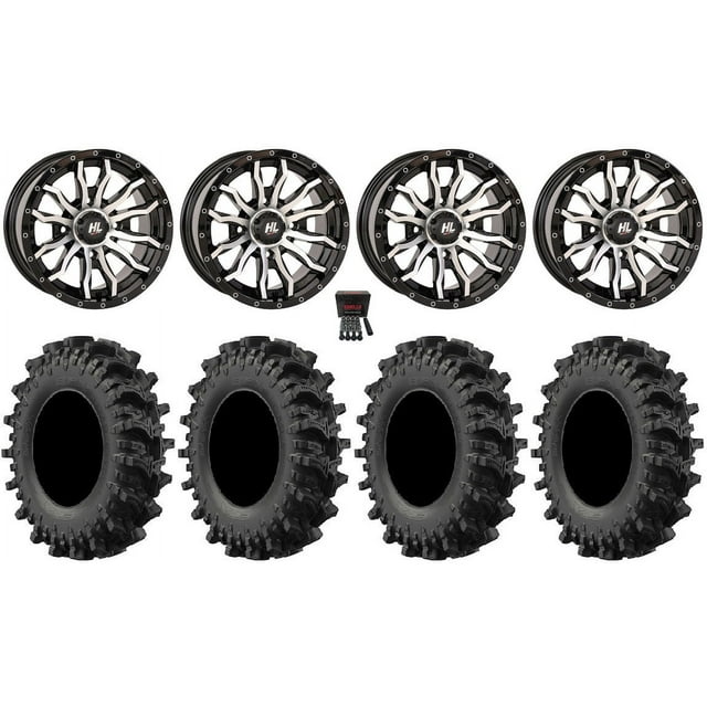 High Lifter HL21 14" Wheels Machined 30" MotoSlayer Tires Sportsman 550 ...