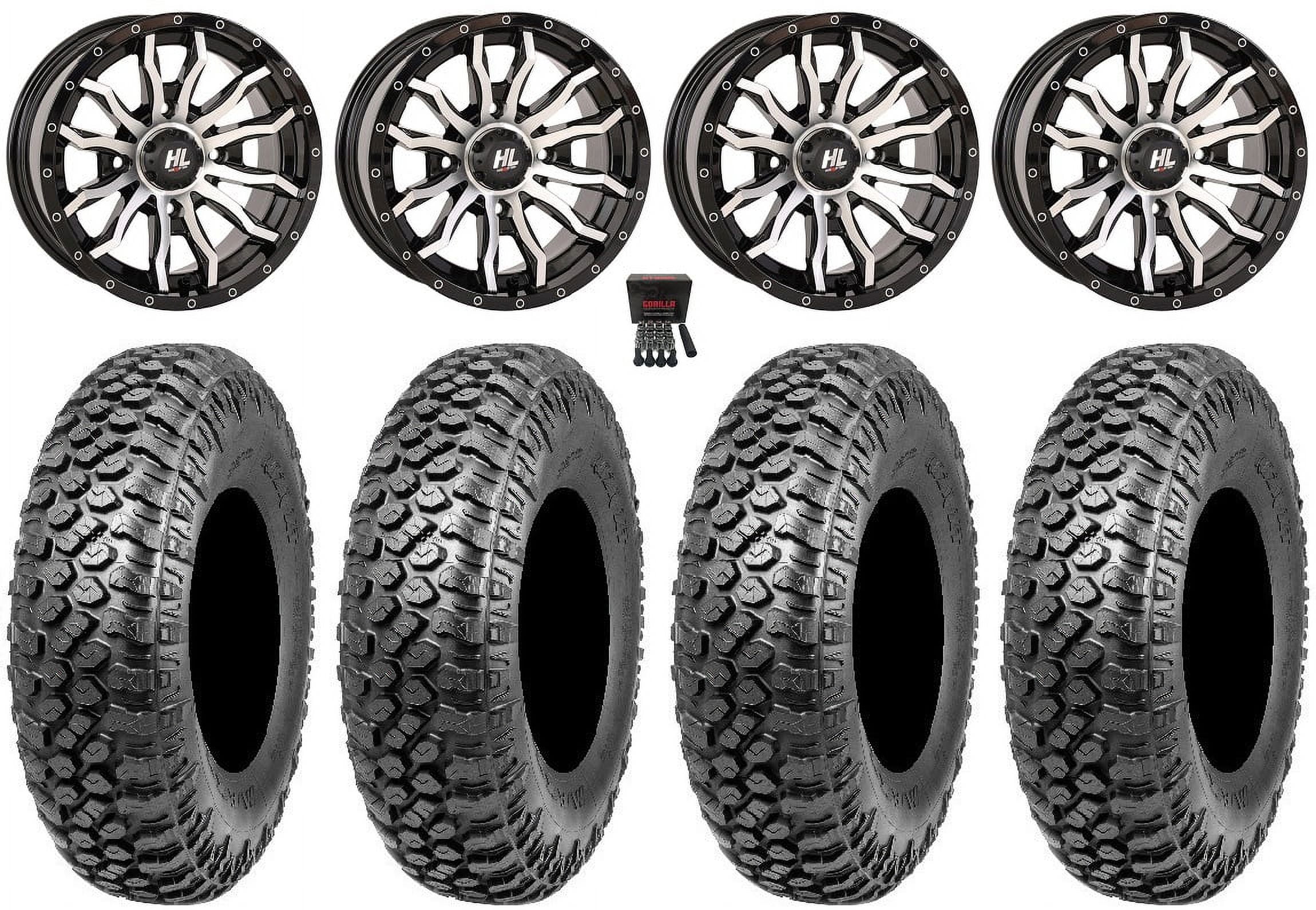High Lifter HL21 14" Wheels Machined 30" RAZR XT Tires Polaris RZR XP ...