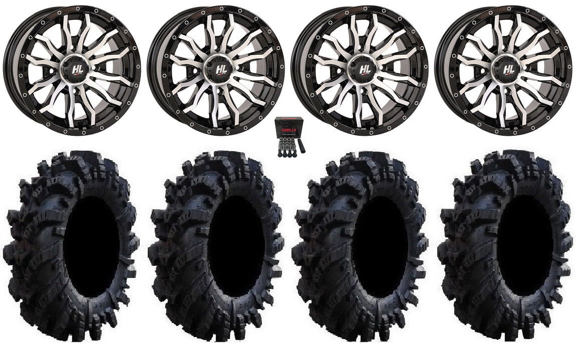 High Lifter HL21 14" Wheels Machined 32" Intimidator Tires Can-Am ...