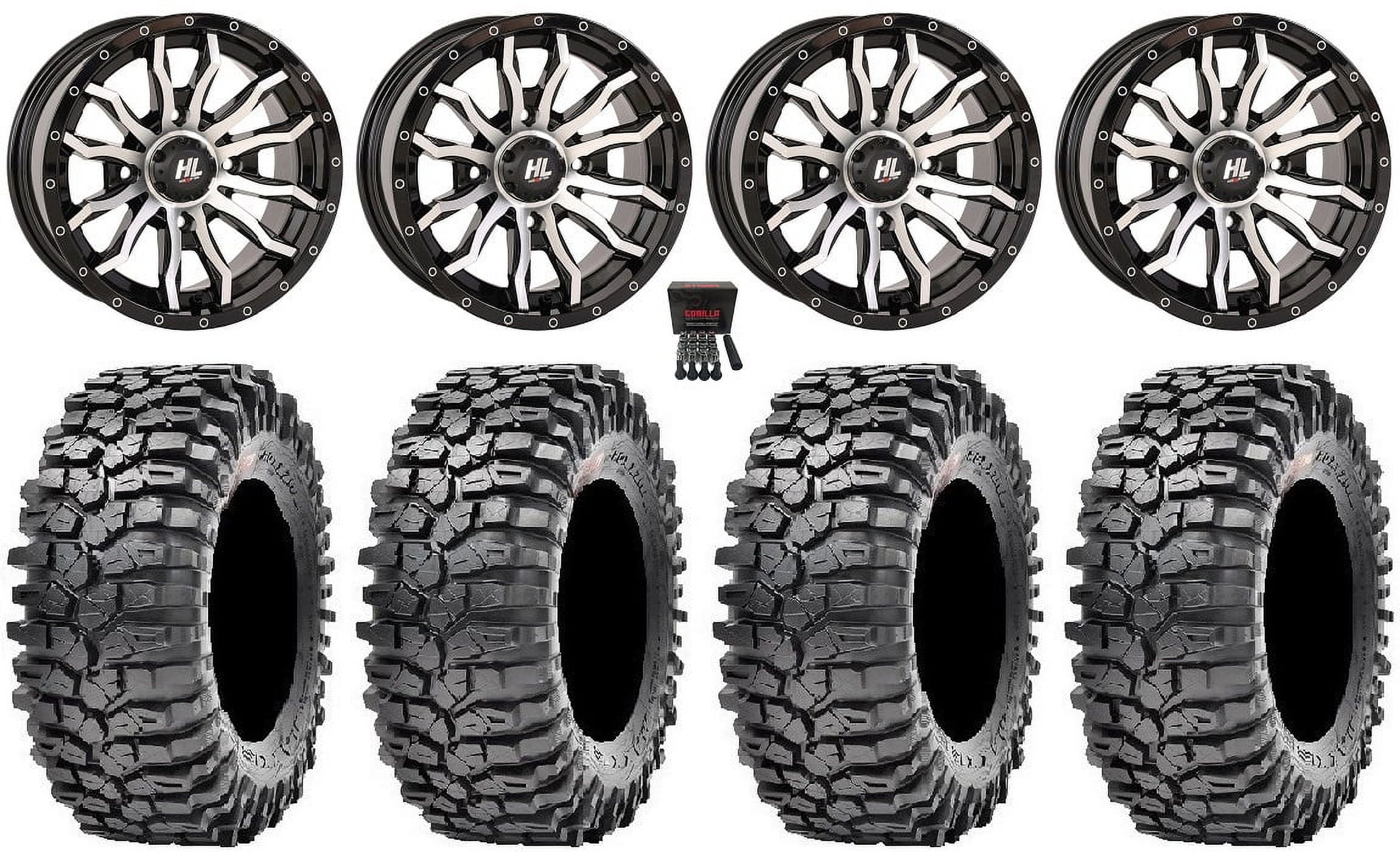 High Lifter HL21 14" Wheels Machined 32" Roxxzilla Tires Can-Am ...