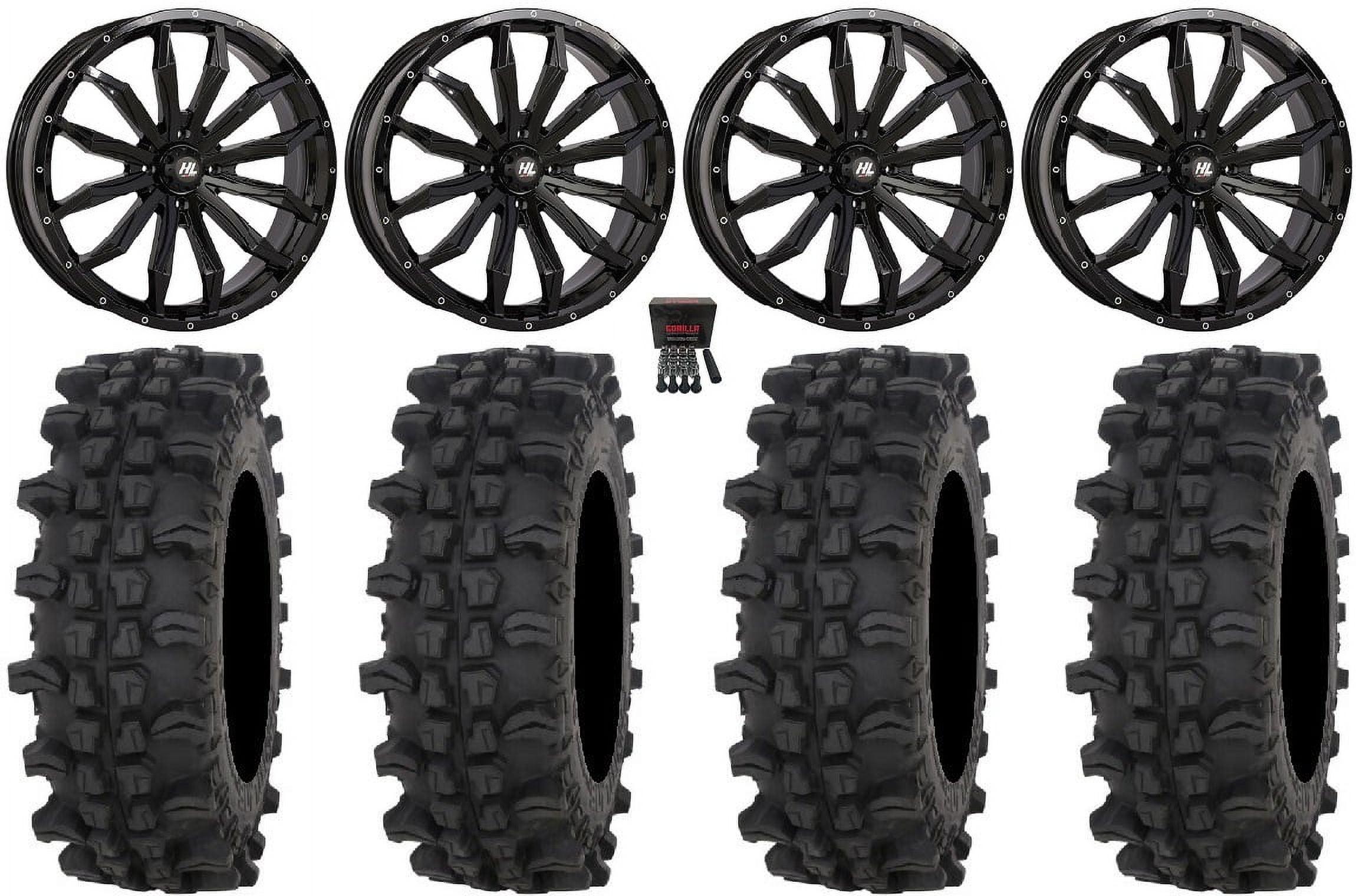 High Lifter HL21 20" Wheels Bk 33" ACP Tires Polaris RZR XP 1000 / PRO XP / Ranger XP 900/1000 ...