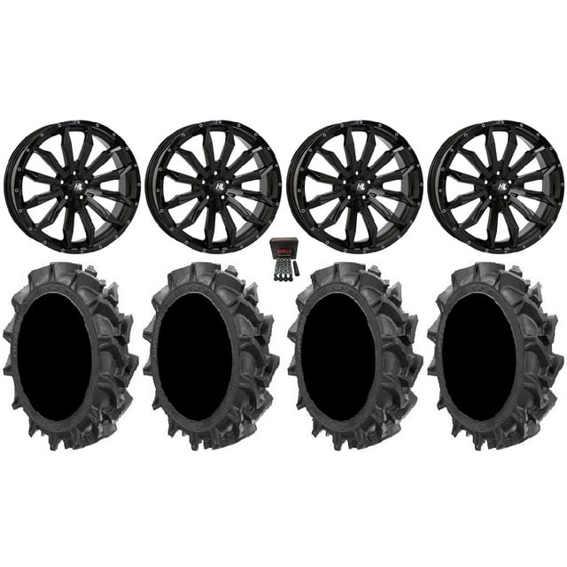 High Lifter HL21 20" Wheels Bk 35" MotoHavok Tires Polaris RZR Turbo R & Pro R Ranger 1500 ...