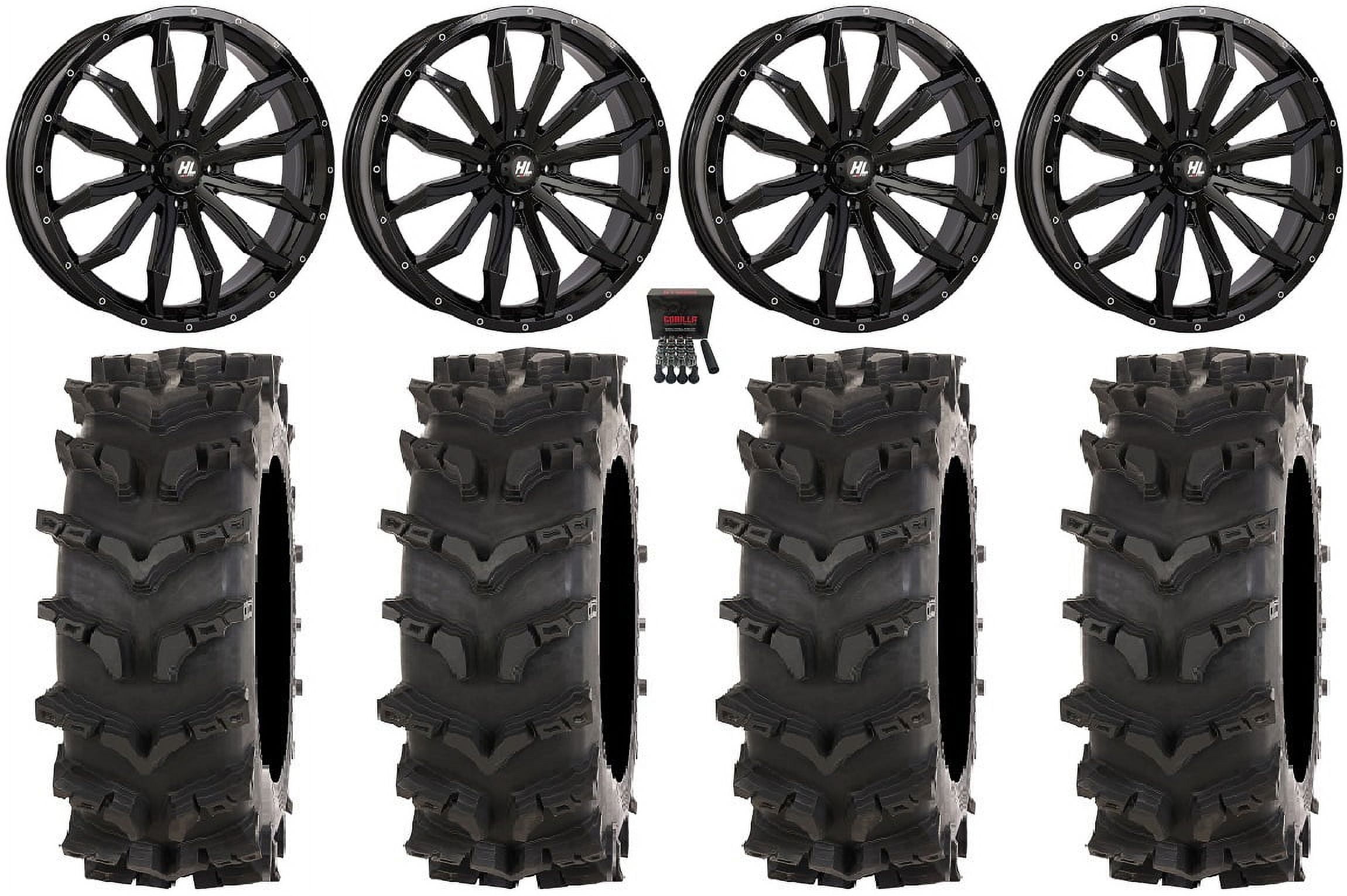 High Lifter HL21 20" Wheels Bk 36" Out&Back Max'd Tires Sportsman RZR ...