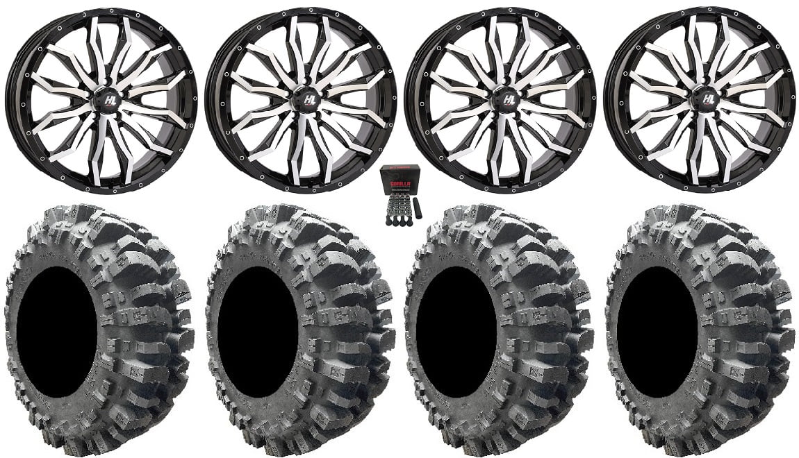 High Lifter HL21 20" Wheels Mh 33" Bogger Tires Polaris RZR Turbo R ...