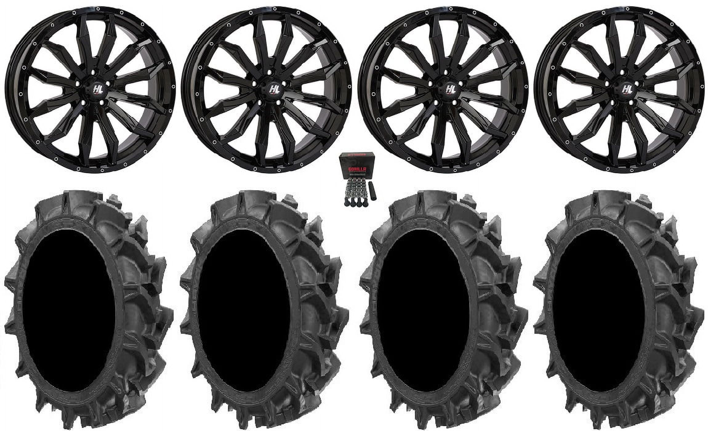 High Lifter HL21 22" Wheels Bk 37" MotoHavok Tires Polaris RZR Turbo R ...