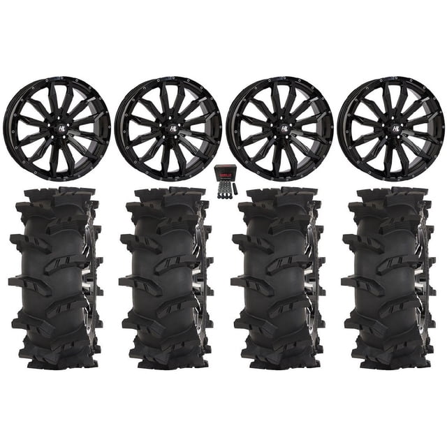 High Lifter HL21 22" Wheels Bk 37" Outlaw Max Tires Polaris RZR Turbo R ...