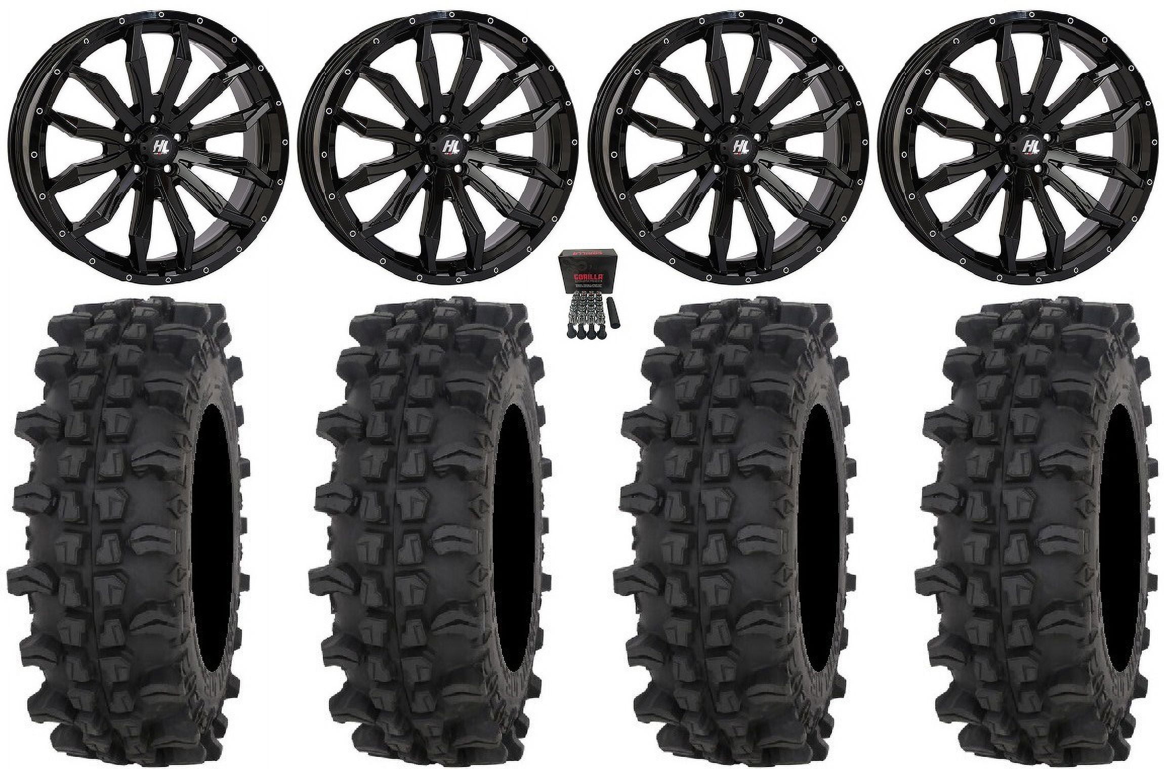High Lifter HL21 22" Wheels Black 35" ACP Tires Polaris RZR Turbo R ...