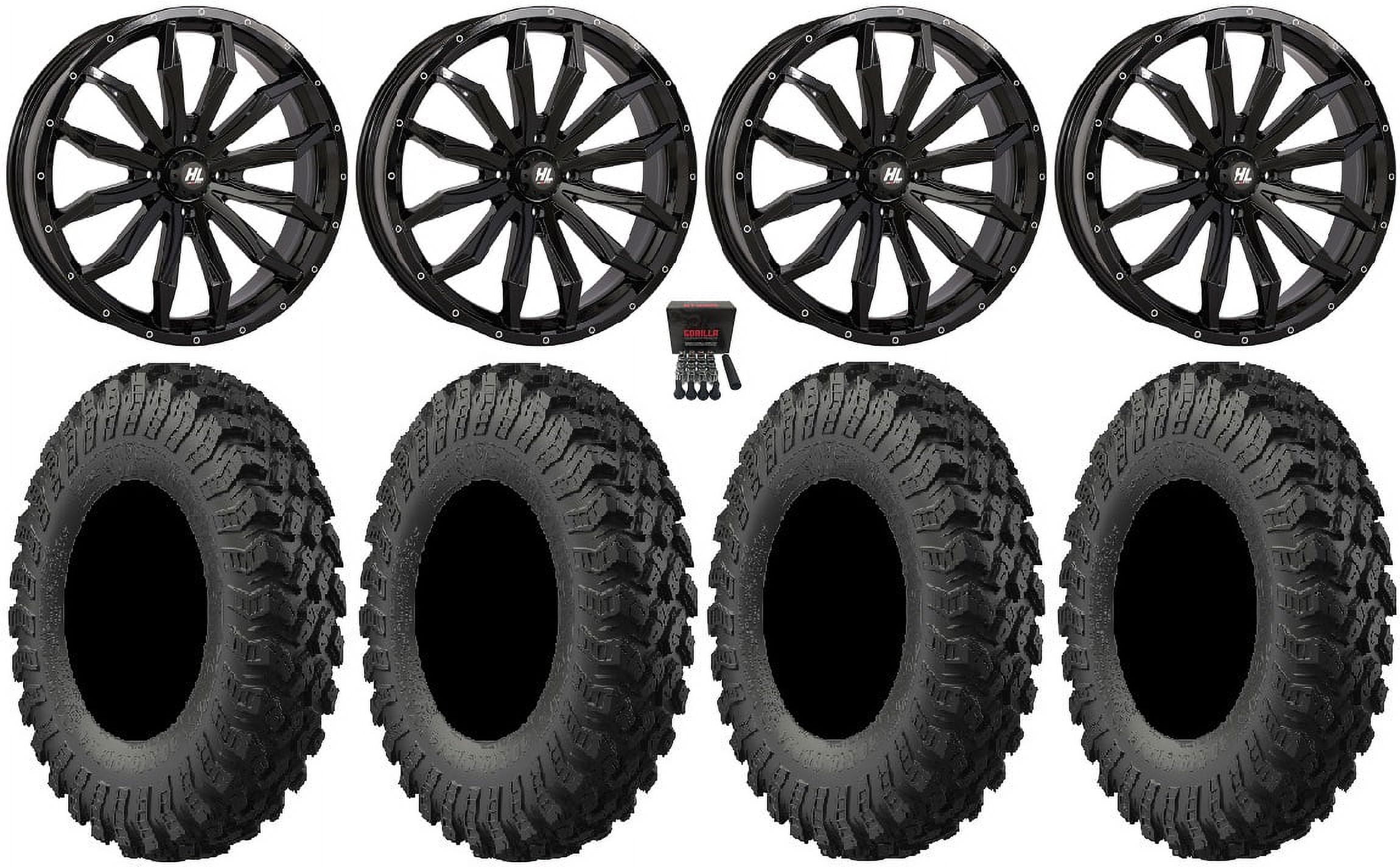High Lifter HL21 22" Wheels Black 35" MotoRally Tires Sportsman RZR ...