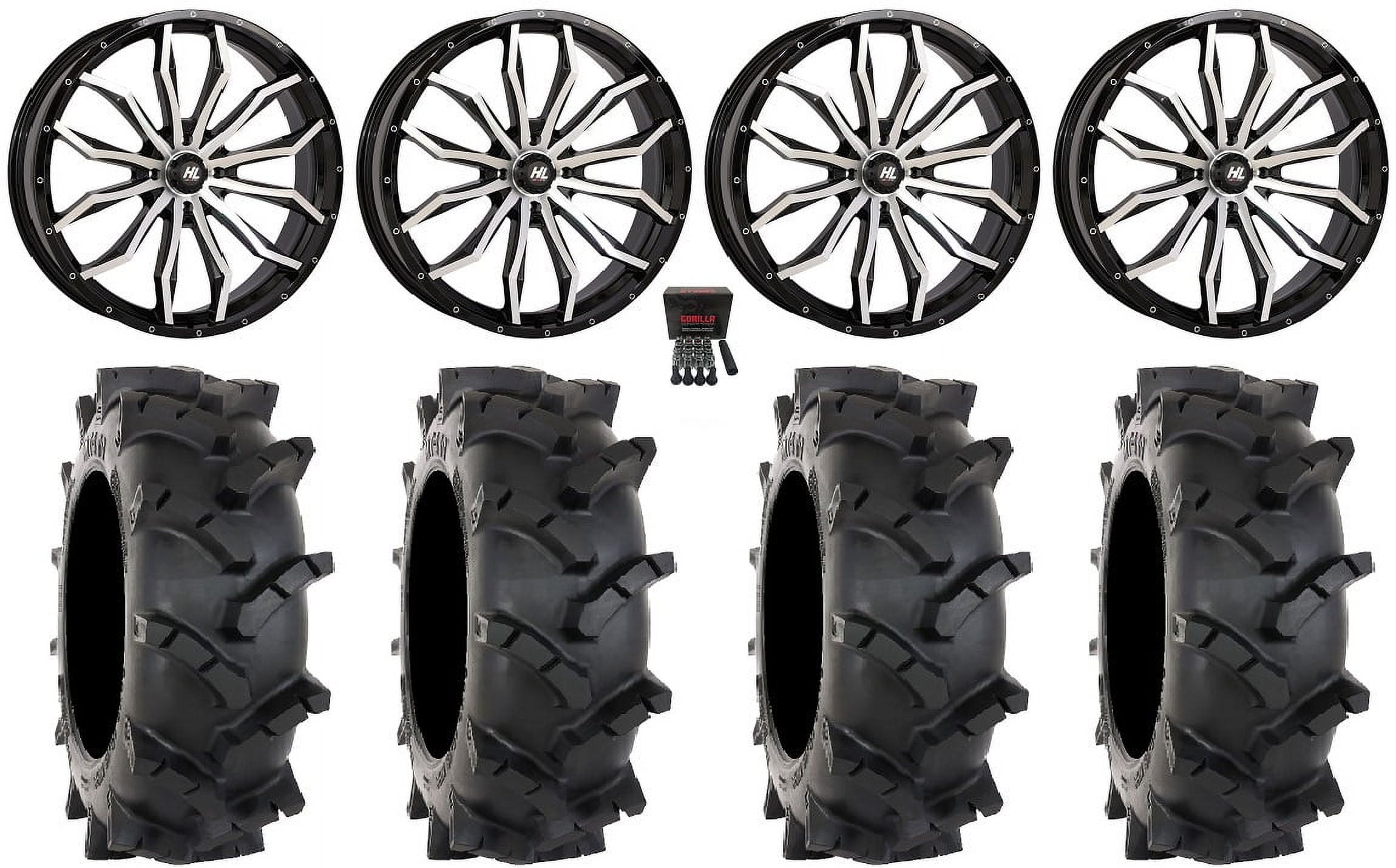 High Lifter HL21 22" Wheels Machined 35" MT410 Tires Polaris RZR XP ...