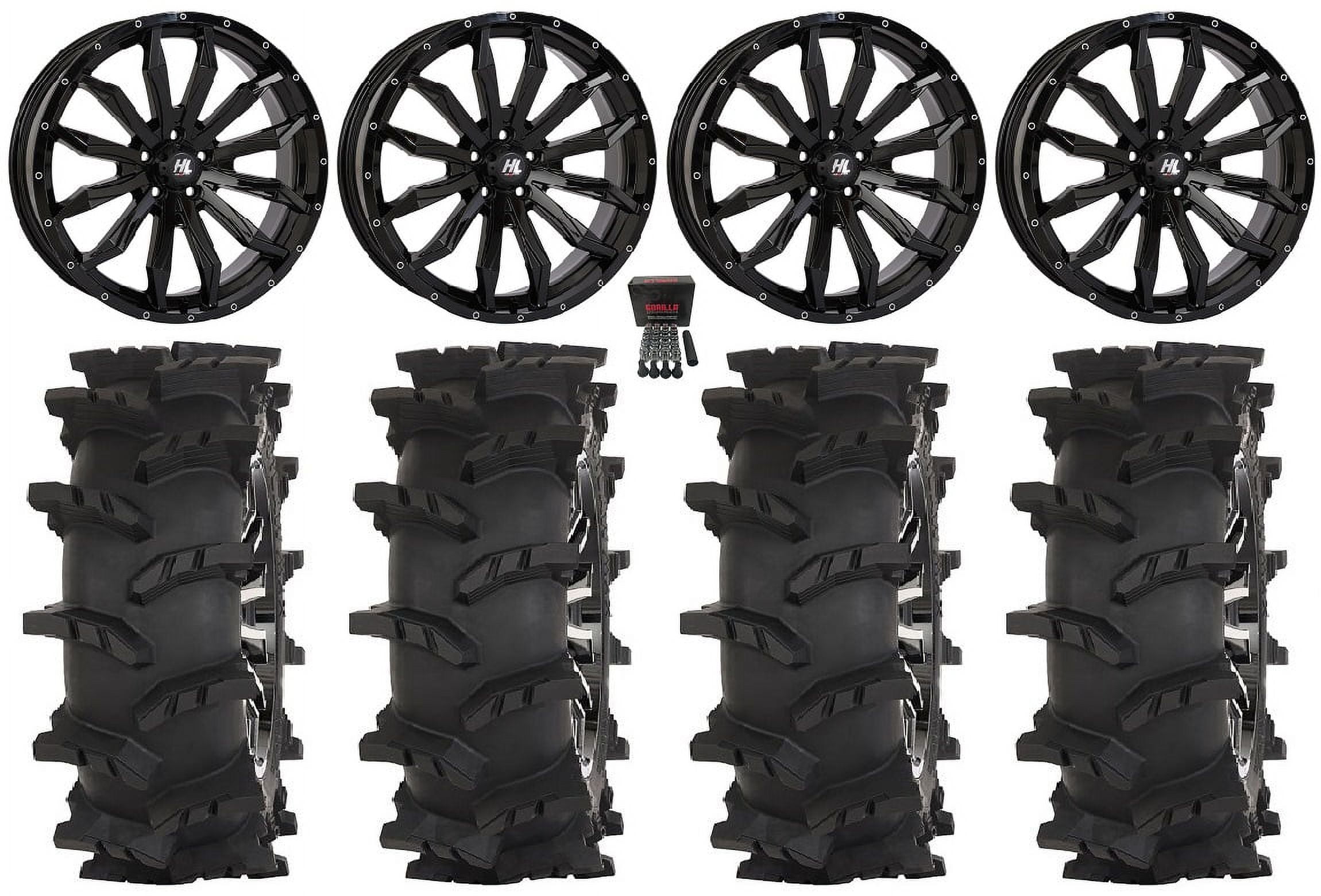 High Lifter HL21 24" Wheels Bk 40" Outlaw Max Tires Polaris RZR Turbo R ...