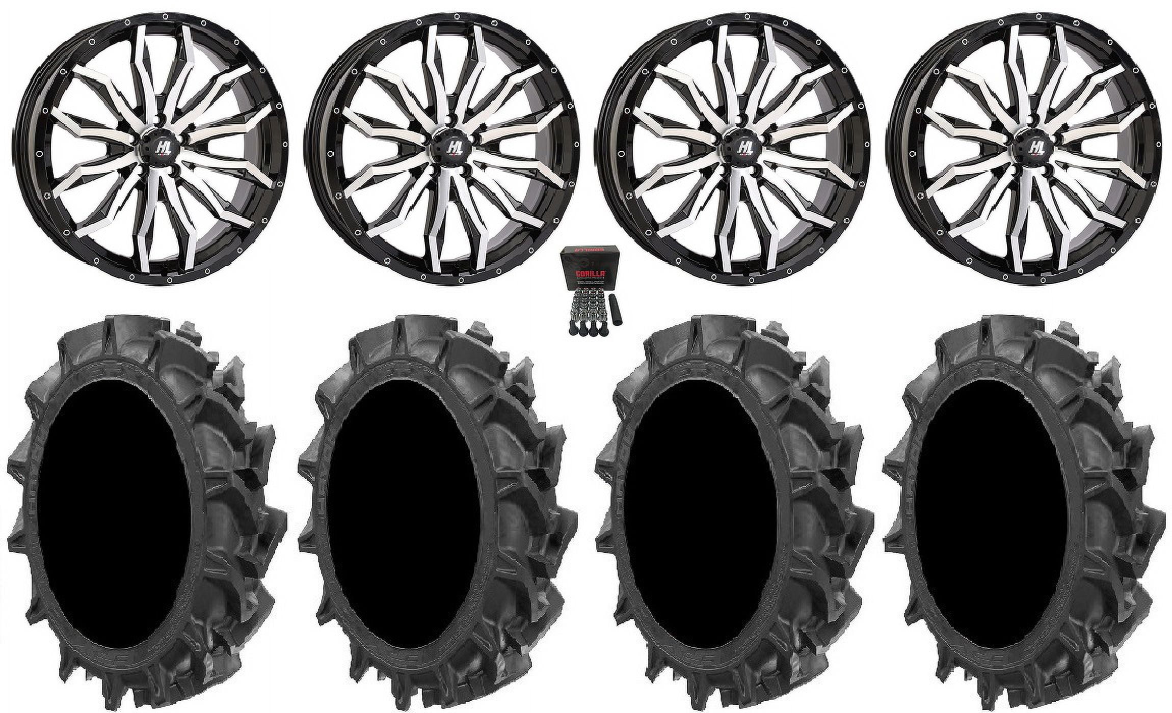 High Lifter HL21 24" Wheels Mh 42" MotoHavok Tires Polaris RZR Turbo R ...