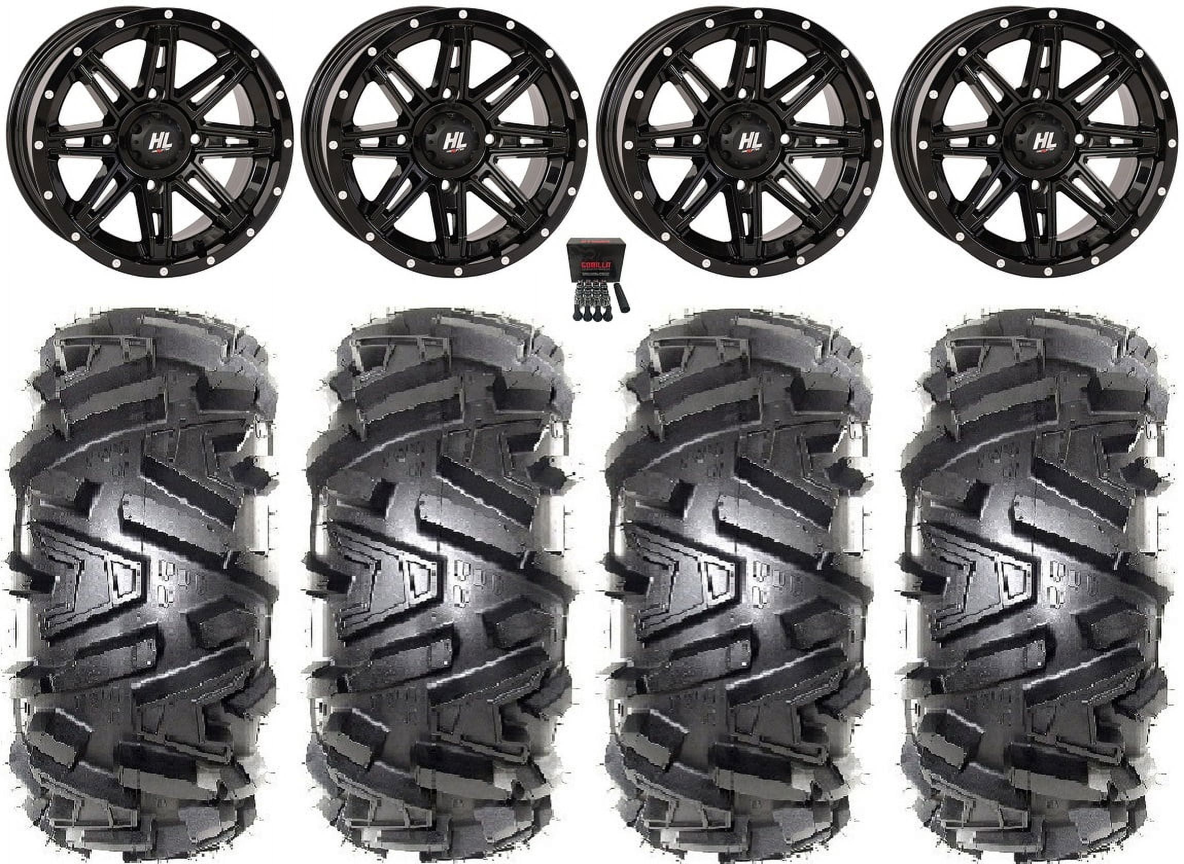 High Lifter HL22 14" Wheels Black 30" Moto MTC Tires Can-Am Maverick X3 ...
