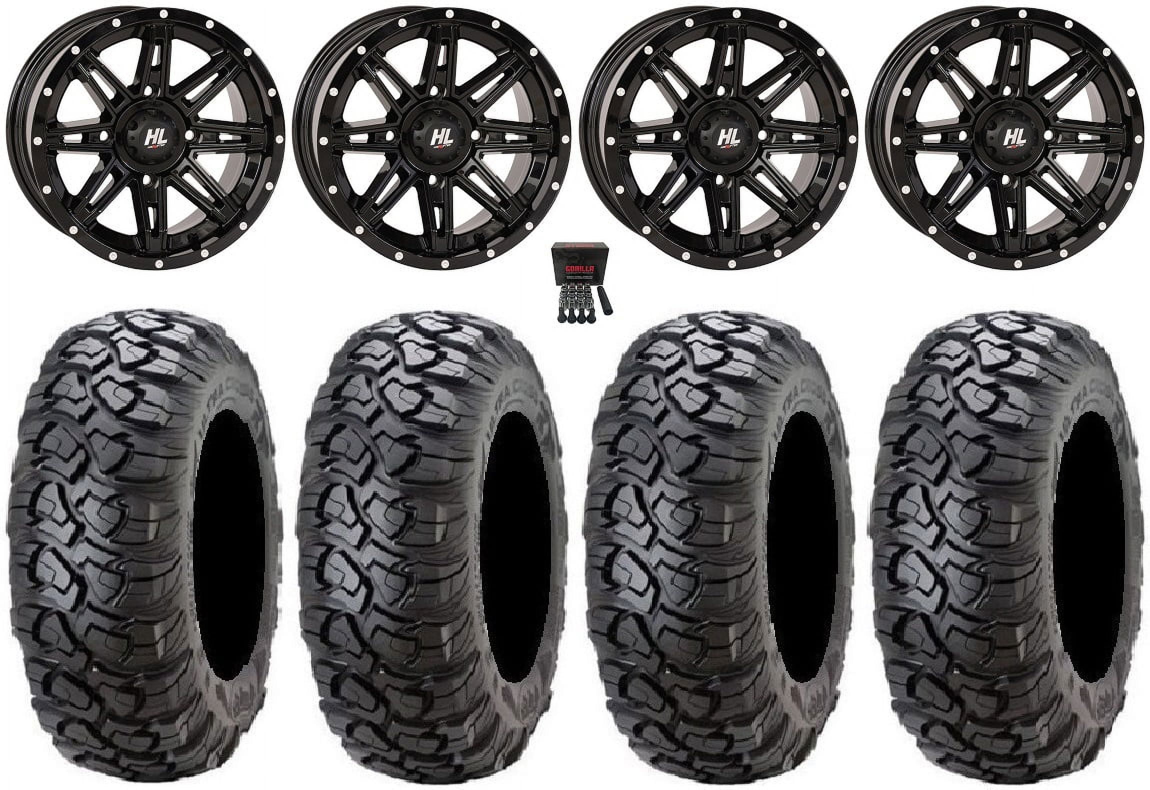 High Lifter HL22 14" Wheels Black 30" Ultracross Tires Can-Am Maverick ...
