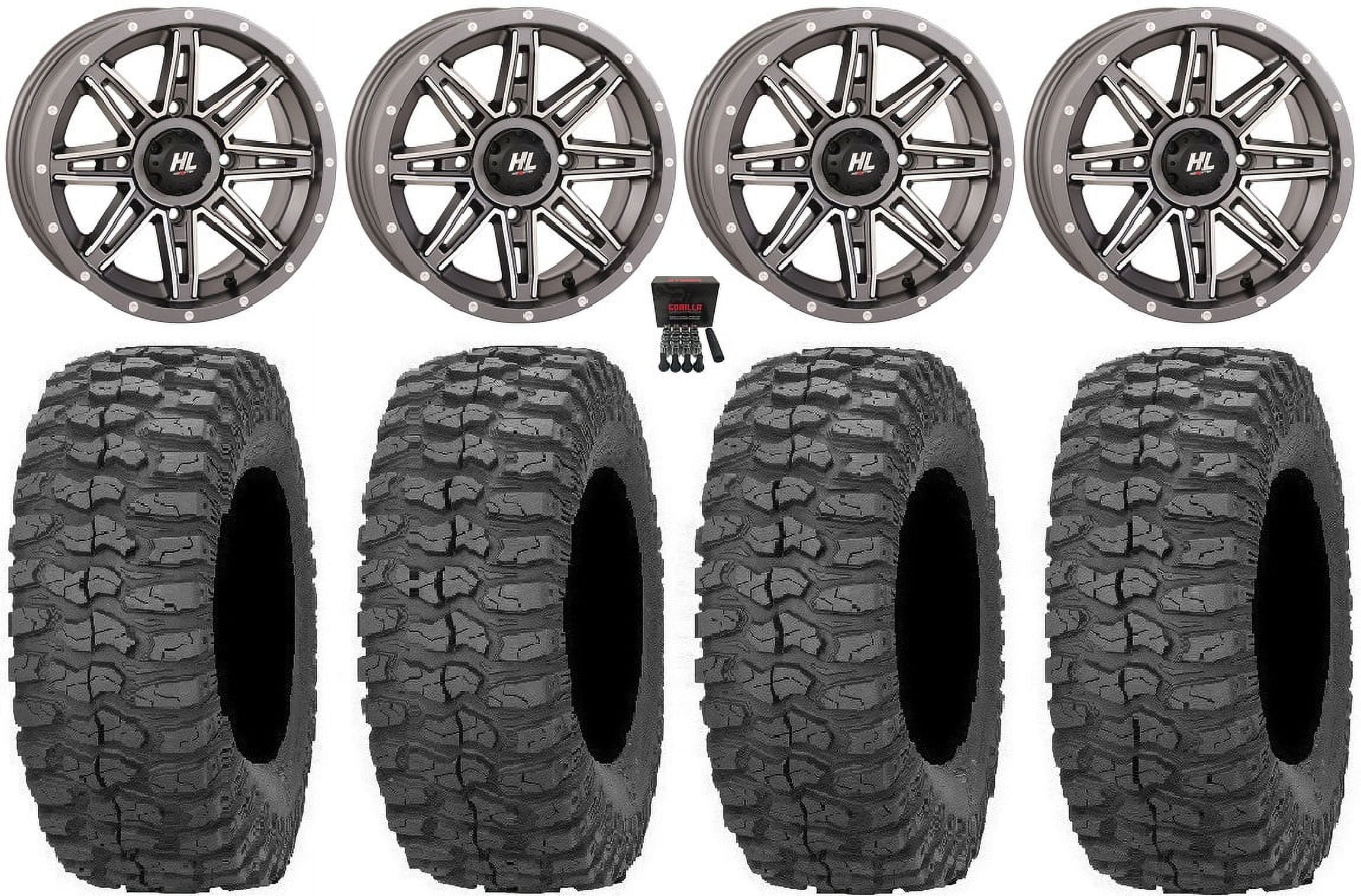 High Lifter HL22 14" Wheels Gunmetal 28" Rock-A-Billy Tires Sportsman ...