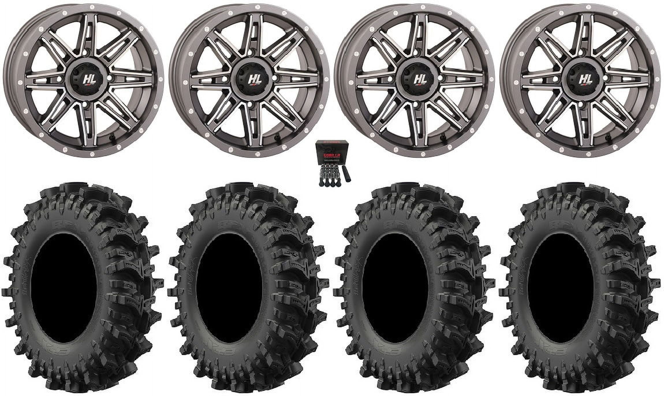 High Lifter HL22 14" Wheels Gunmetal 30" MotoSlayer Tires Polaris RZR ...