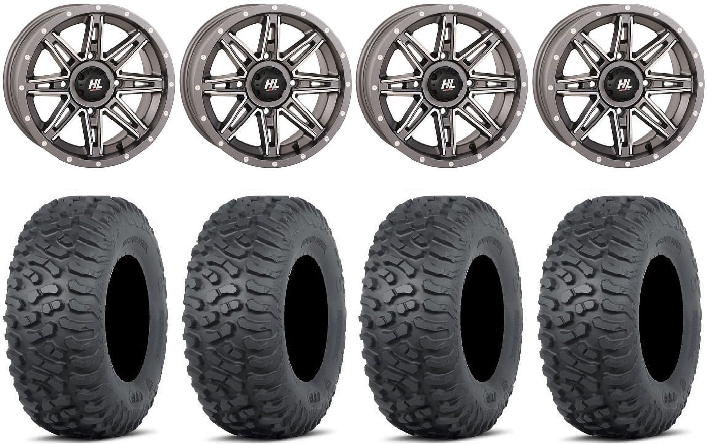 High Lifter HL22 14" Wheels Gunmetal 30" Terra Hook Tires Can-Am ...