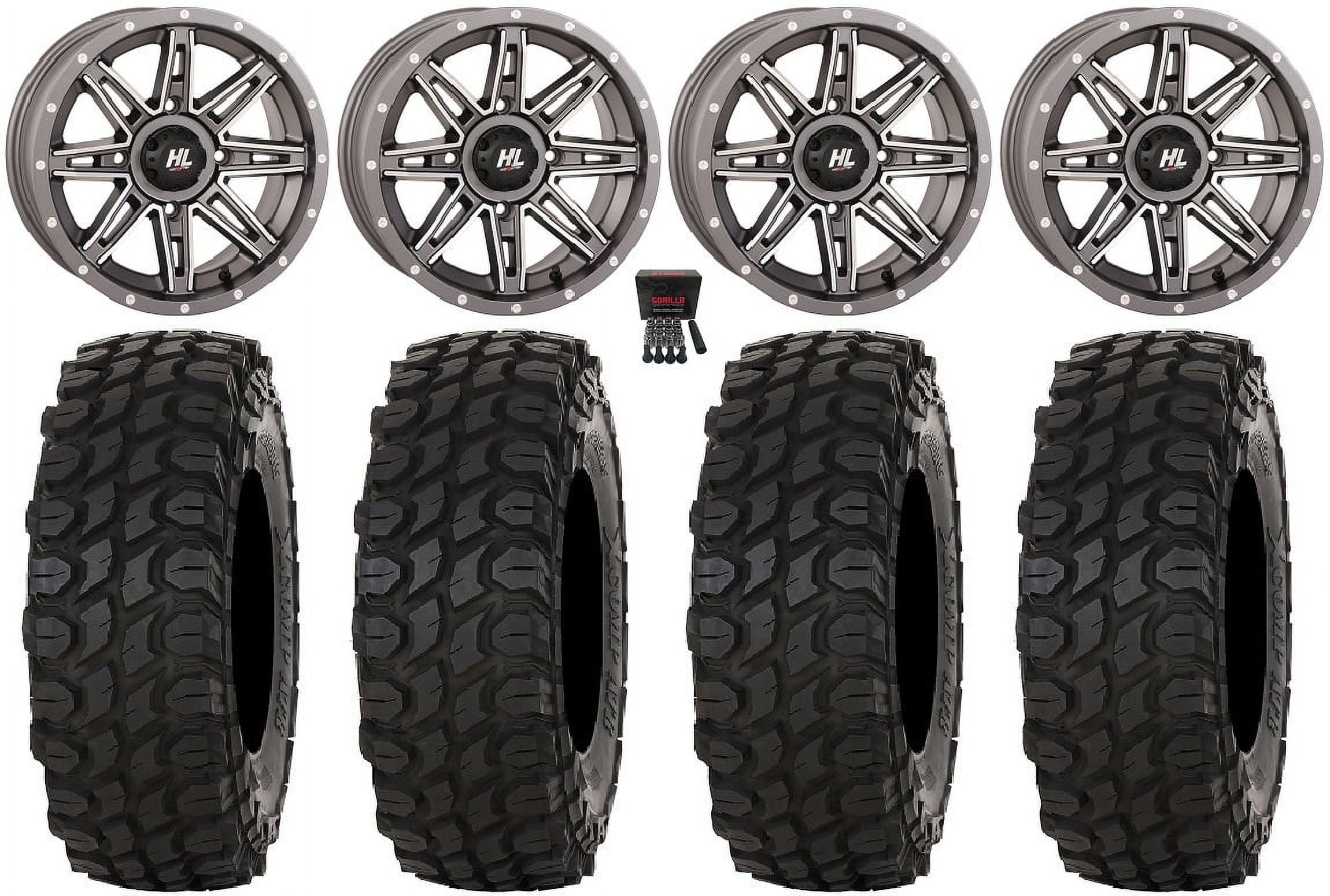 High Lifter HL22 14" Wheels Gunmetal 30" XComp ATR Tires Polaris RZR XP ...