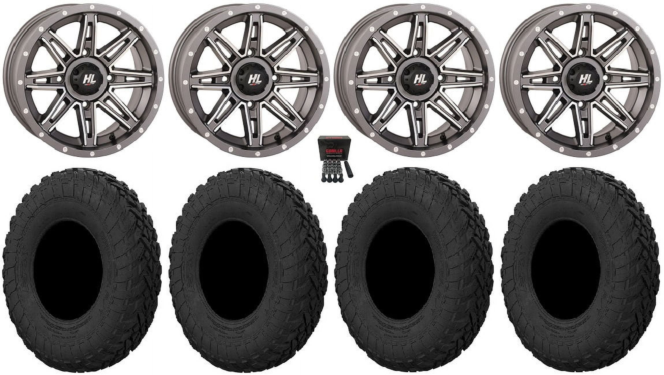 High Lifter HL22 14" Wheels Gunmetal 32" Gripper R/T Tires Can-Am ...