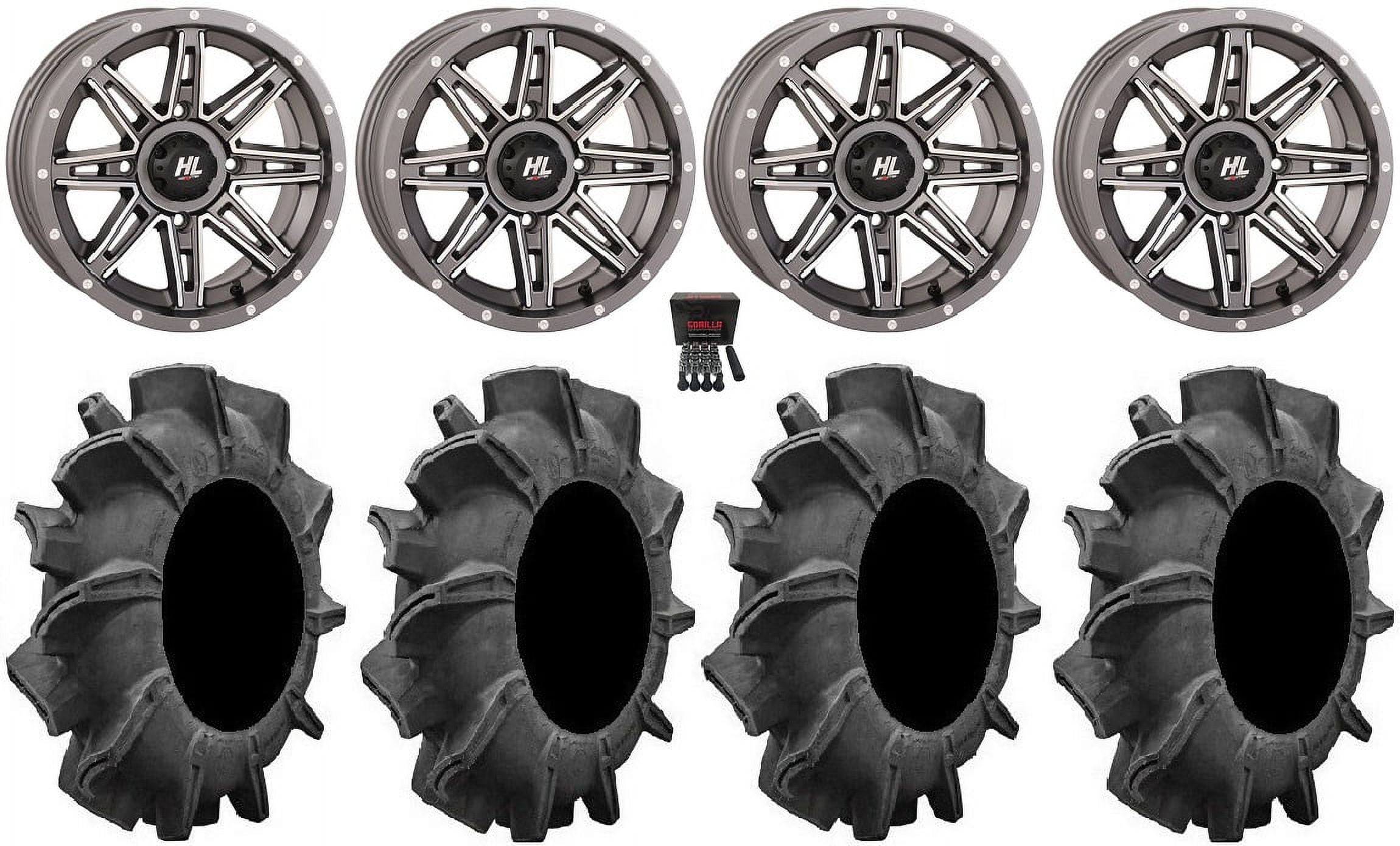 High Lifter HL22 14" Wheels Gunmetal 34" Assassinator Tires Can-Am ...