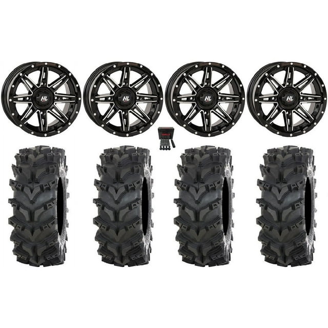 High Lifter HL22 14" Wheels Machined 28" Out&Back Max Tires Sportsman ...