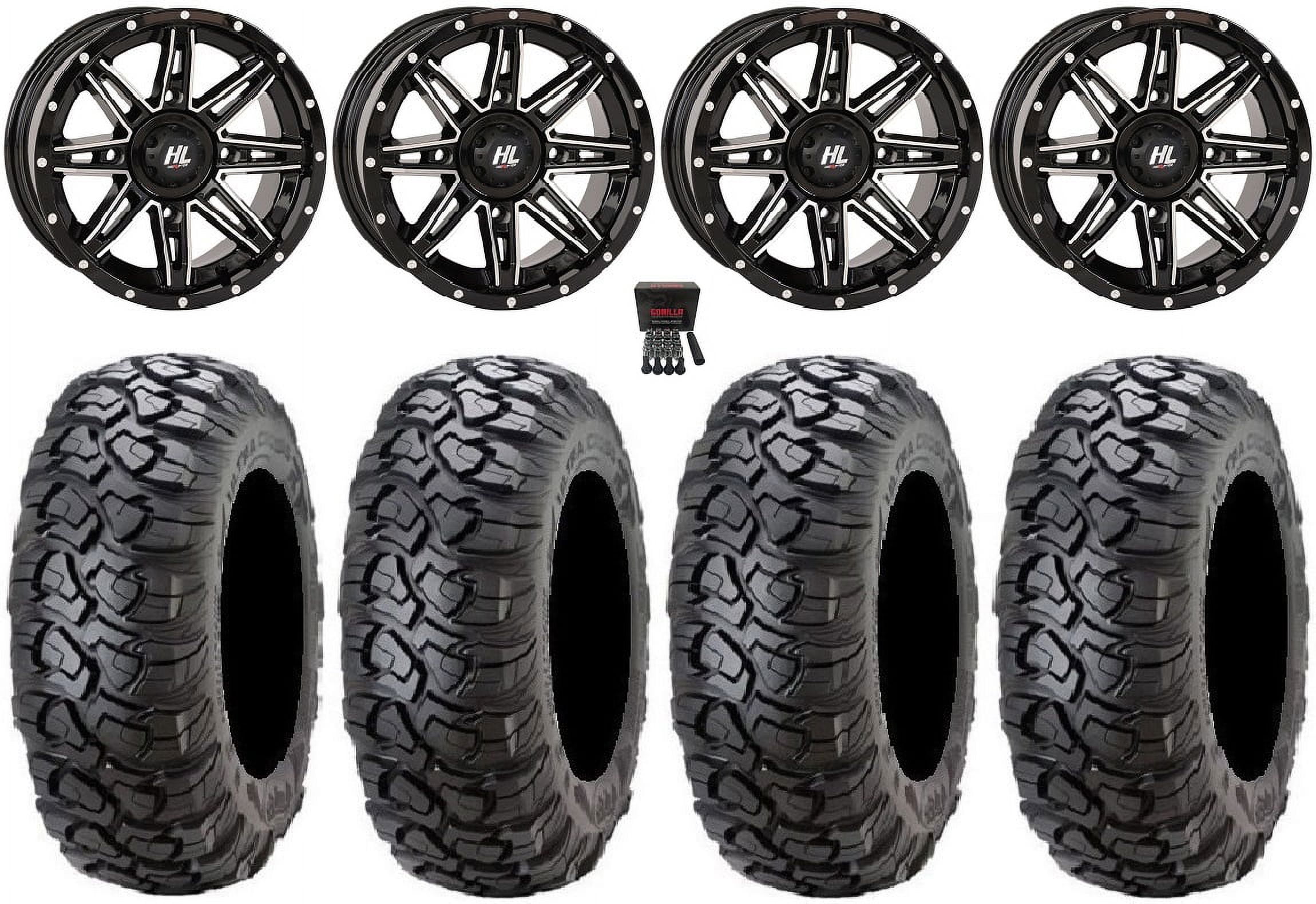 High Lifter HL22 14" Wheels Machined 28" Ultracross Tires Polaris RZR ...