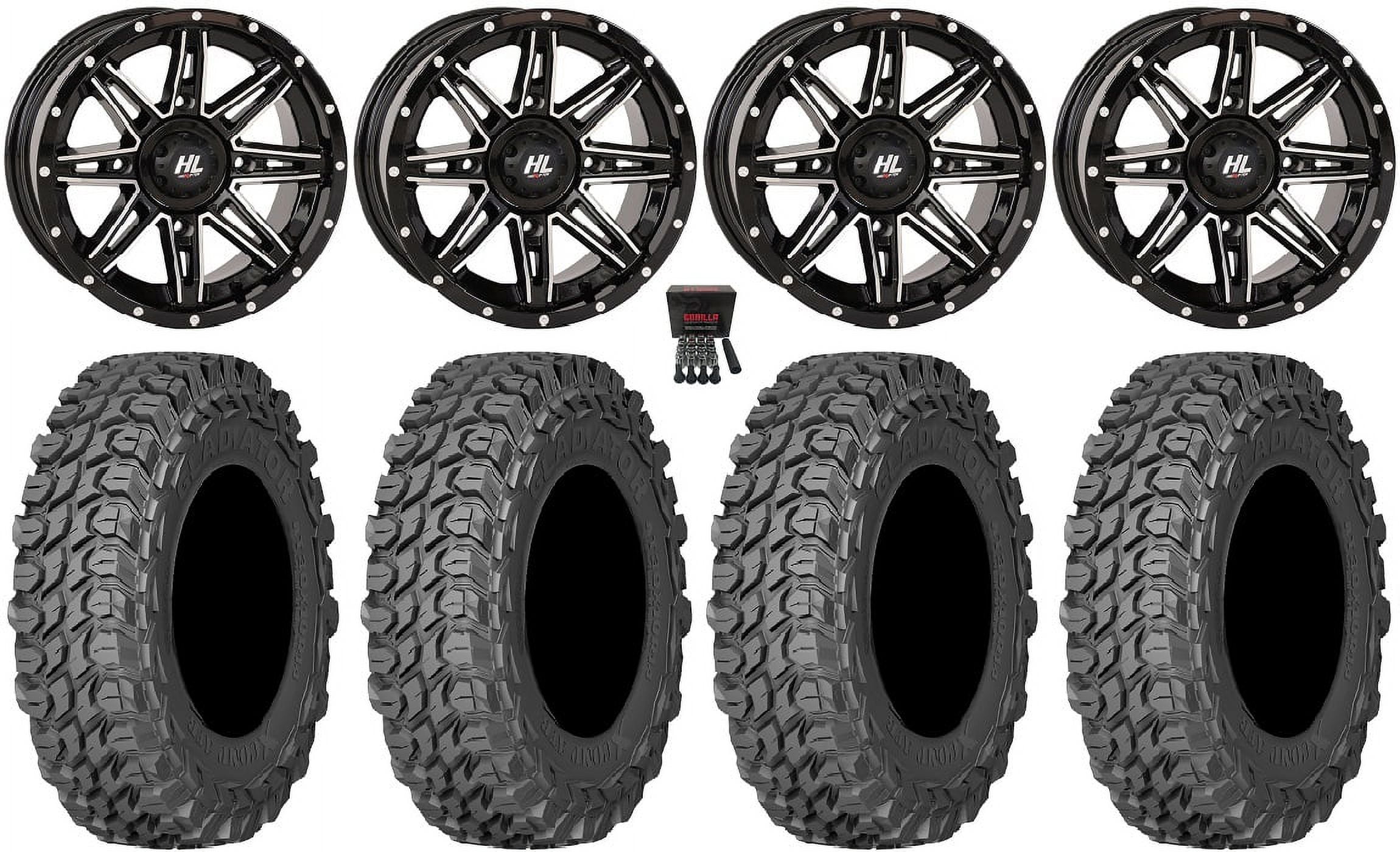 High Lifter HL22 14" Wheels Machined 28" X Comp ATR Tires Polaris RZR ...