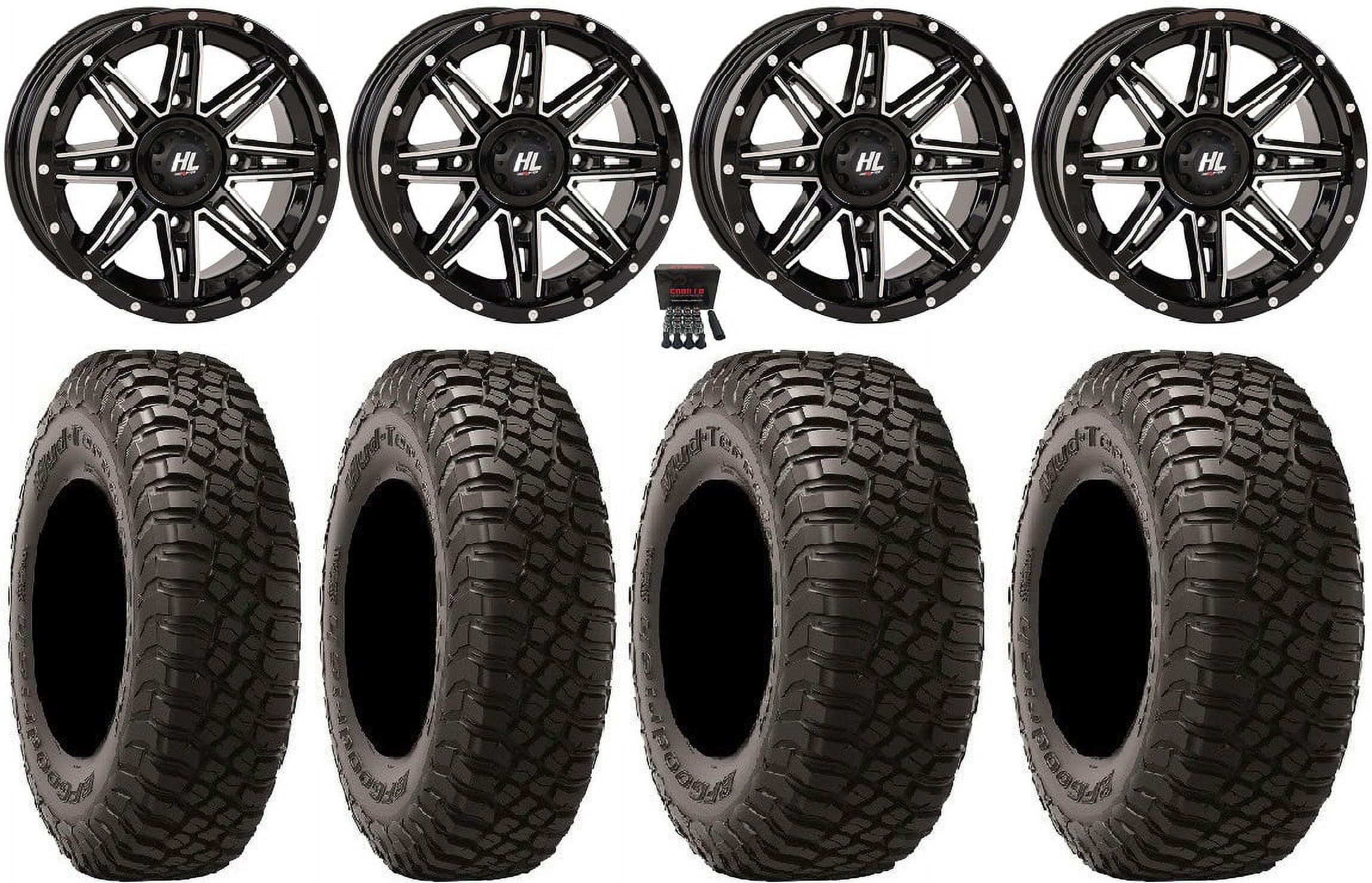 High Lifter HL22 14" Wheels Machined 29" BFG KM3 Tires Can-Am Maverick ...