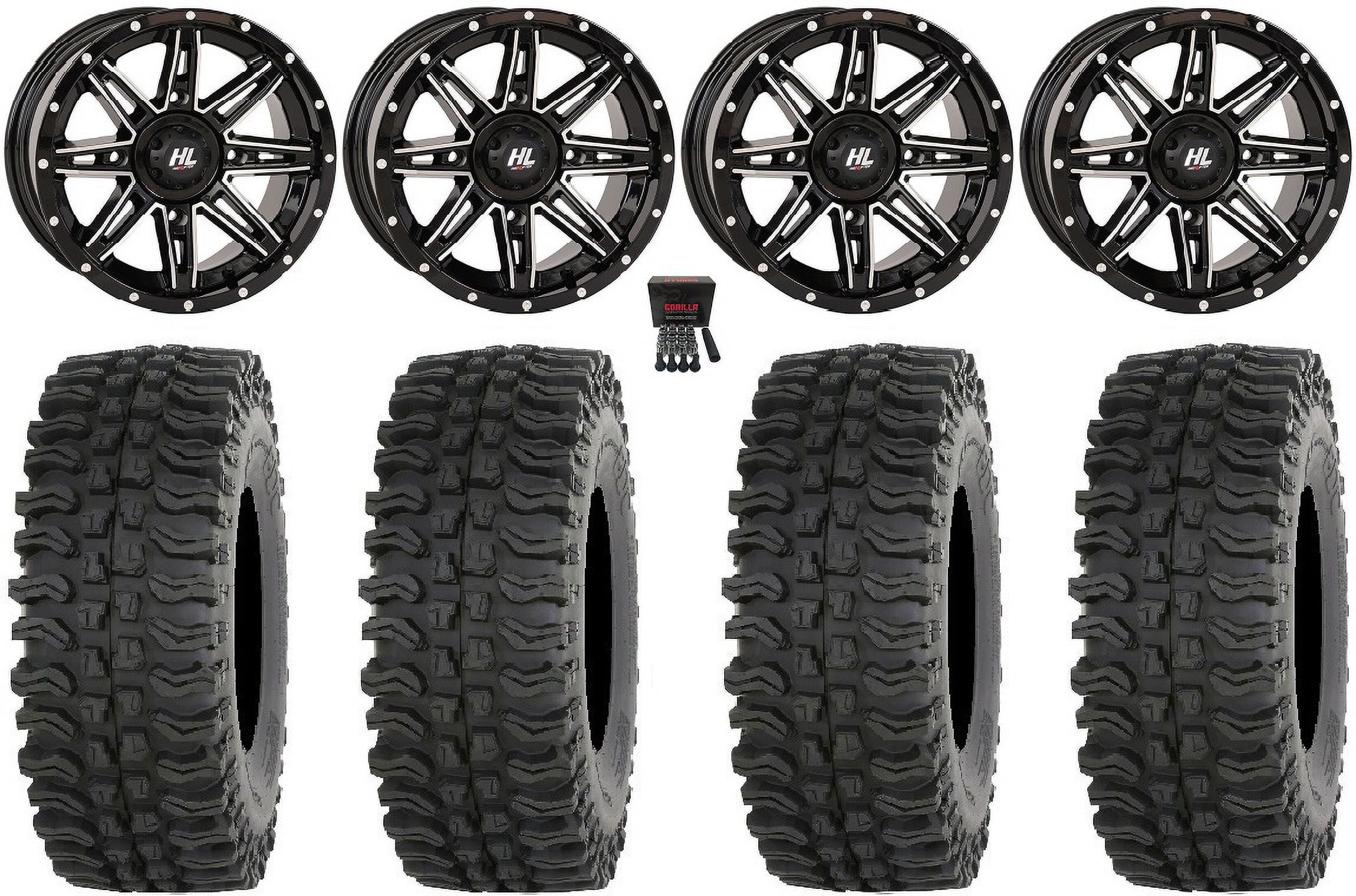 High Lifter HL22 14" Wheels Machined 30" BDC Tires Sportsman RZR Ranger ...