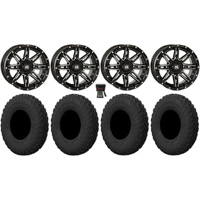 High Lifter HL22 14" Wheels Machined 30" Gripper R/T Tires Sportsman ...