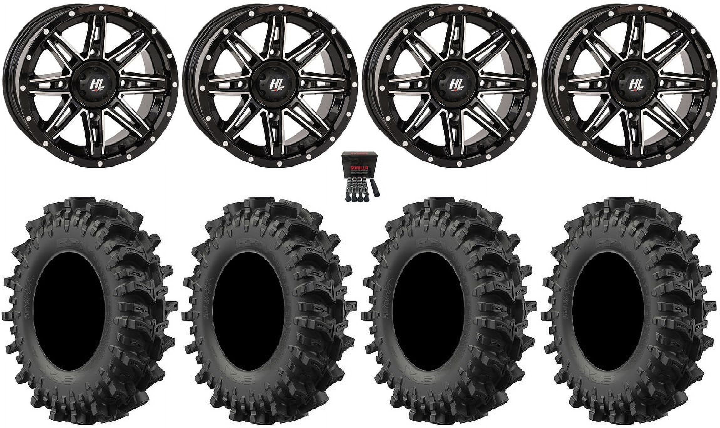 High Lifter HL22 14" Wheels Machined 30" MotoSlayer Tires Polaris RZR ...