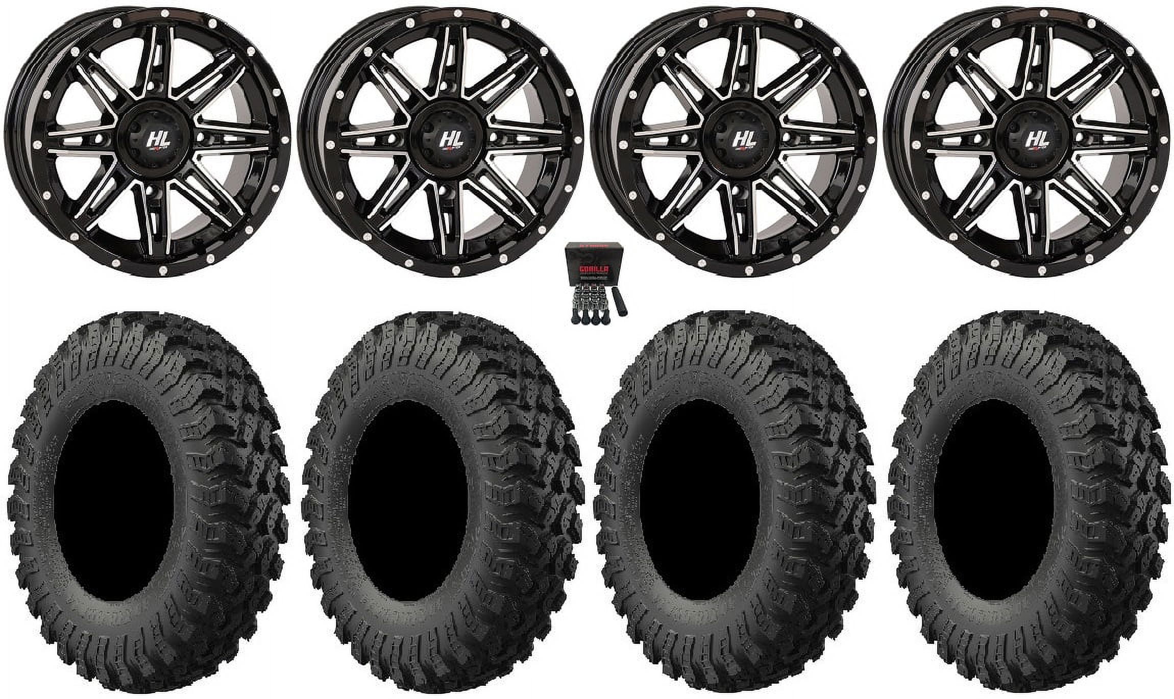 High Lifter HL22 14" Wheels Machined 32" MotoRally Tires Can-Am ...