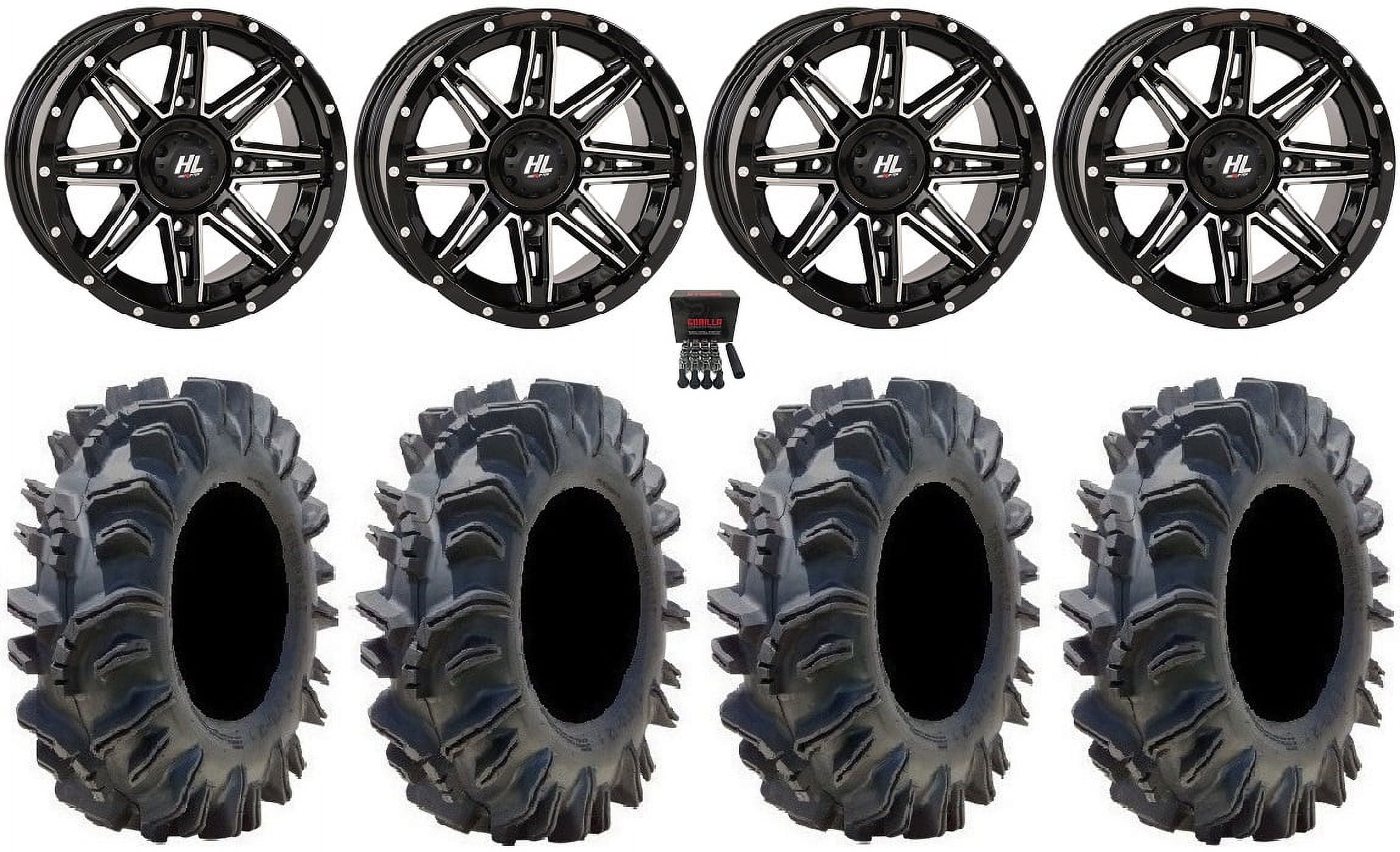 High Lifter HL22 14" Wheels Machined 32" Terminator Tires Can-Am ...
