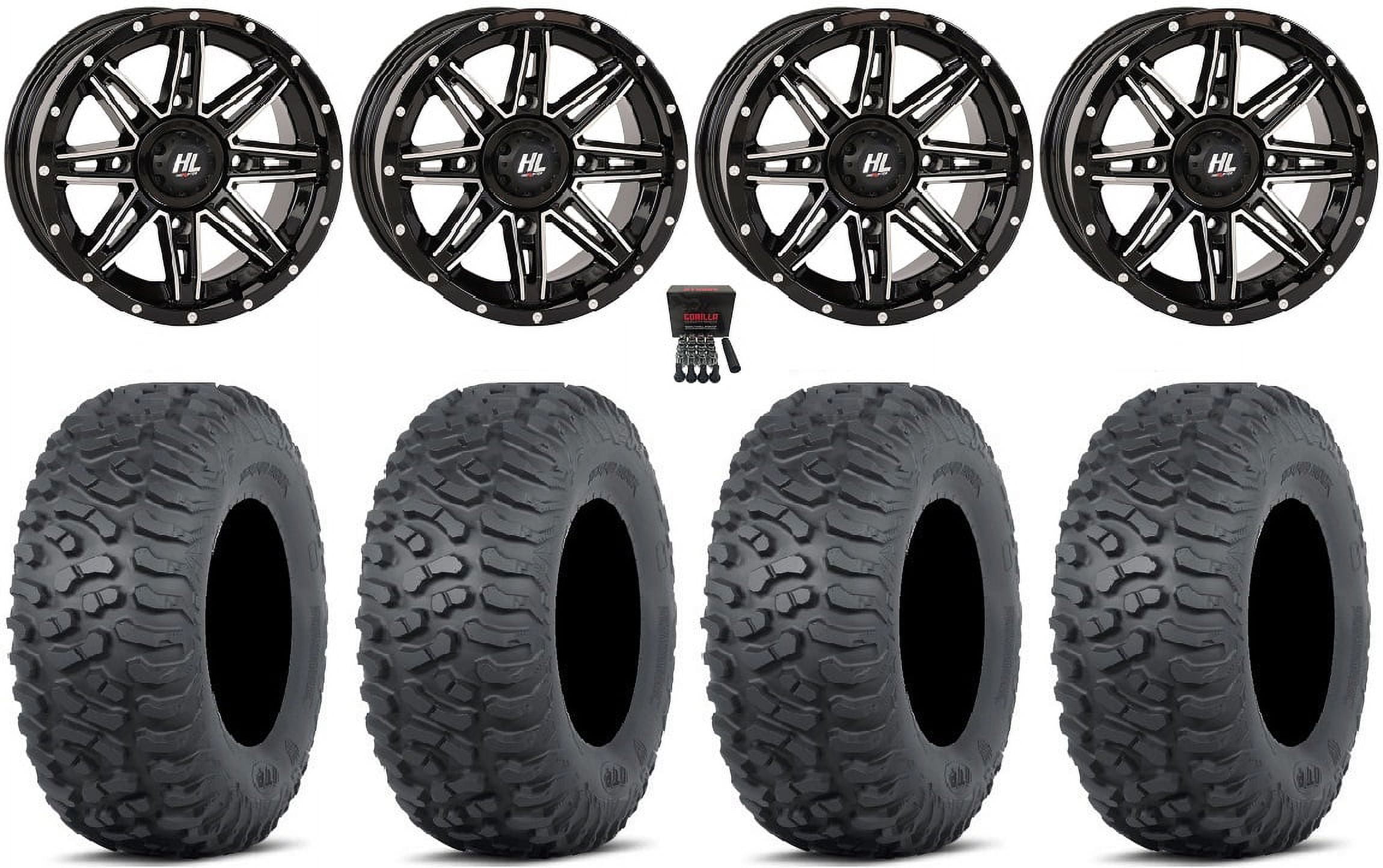 High Lifter HL22 14" Wheels Machined 32" Terra Hook Tires Sportsman RZR ...