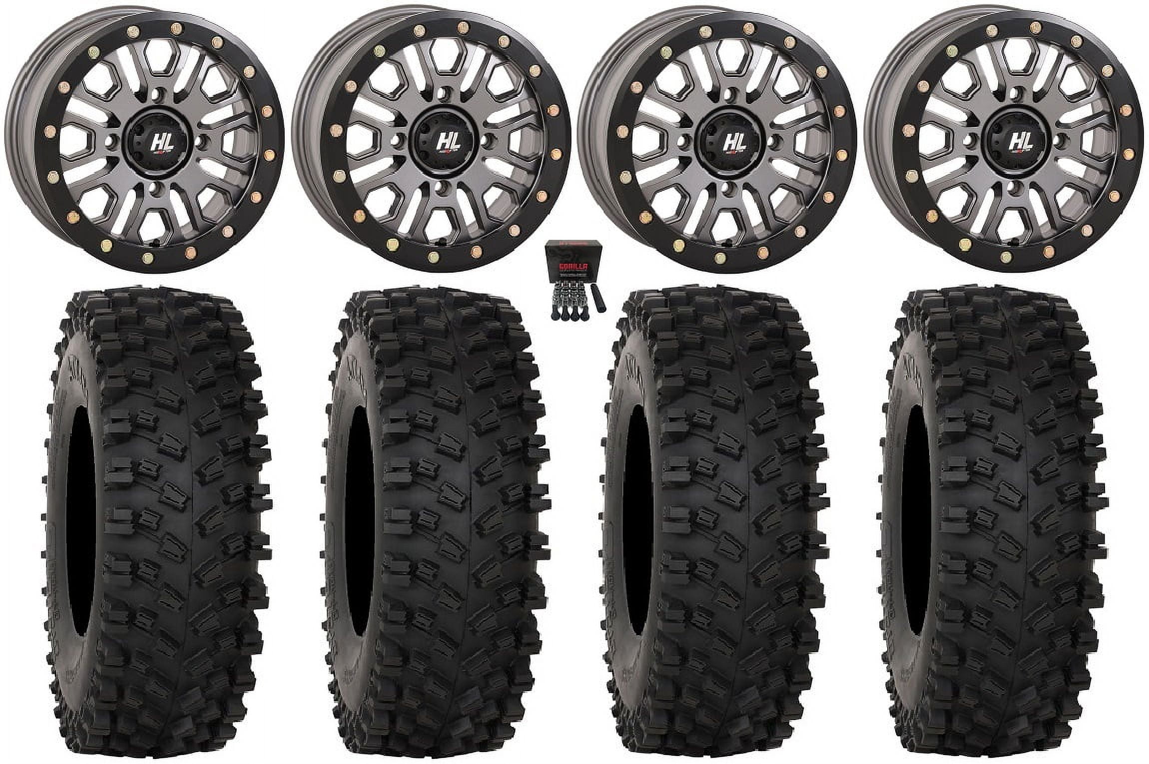 High Lifter HL23 Bdlk 15" Wheels Gm 32" ATX470 Tires Polaris RZR XP ...