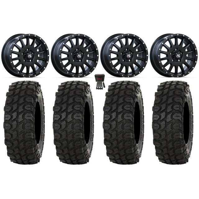 High Lifter HL25 15" Wheels Bk 35" XComp ATR Tires Polaris RZR Turbo R ...