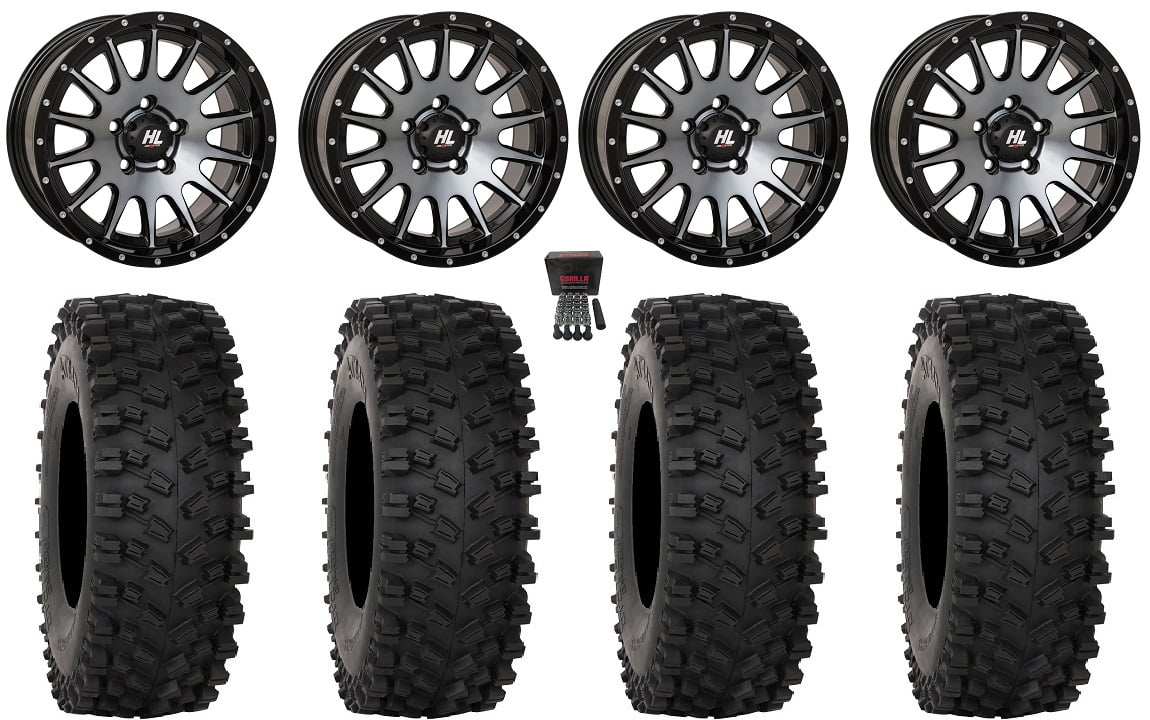 High Lifter HL25 15" Wheels Dt 35" ATX470 Tires Polaris RZR Turbo R ...