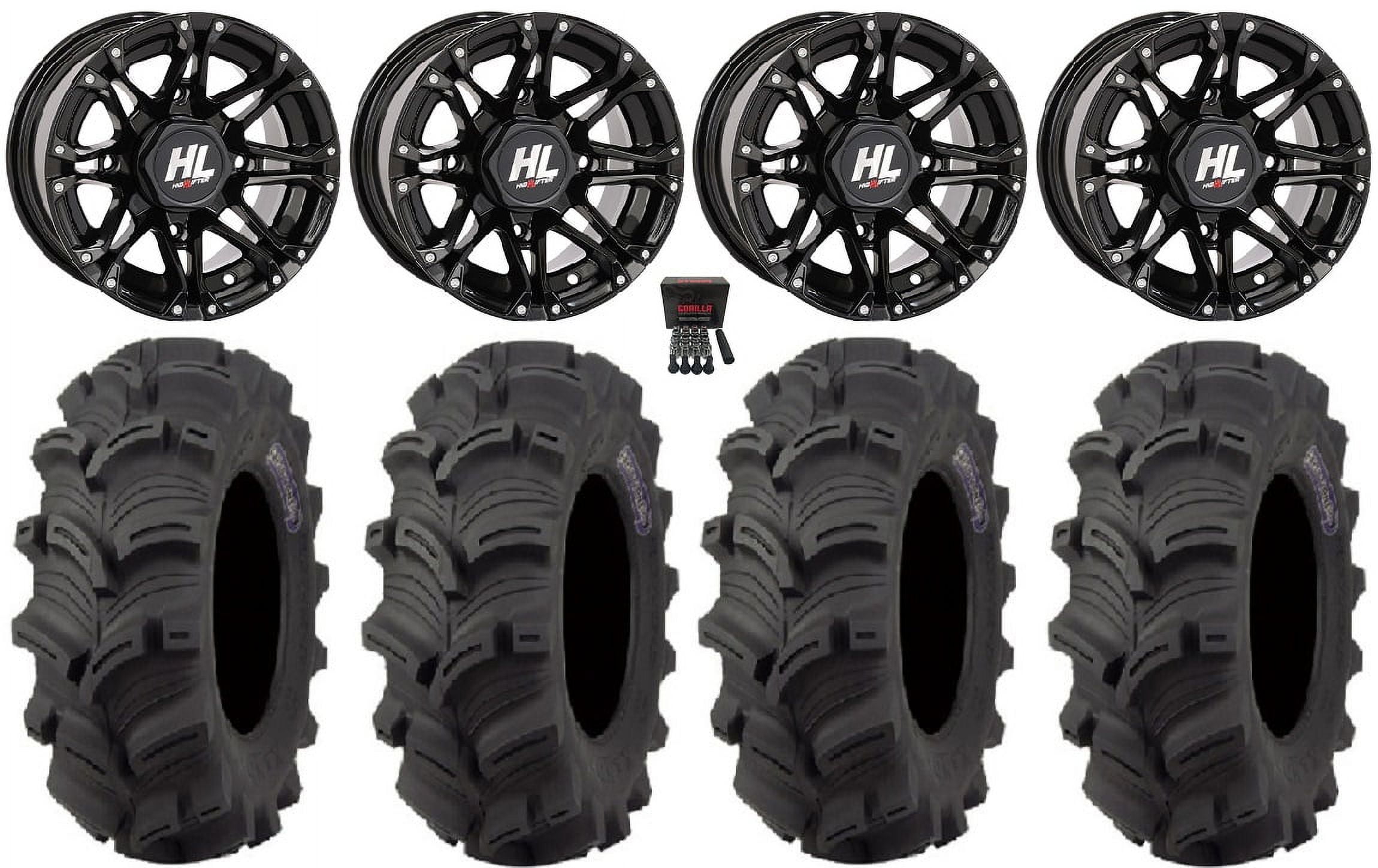 High Lifter HL3 14" Wheels Bk 28" Executioner Tires Honda Rincon Yamaha ...