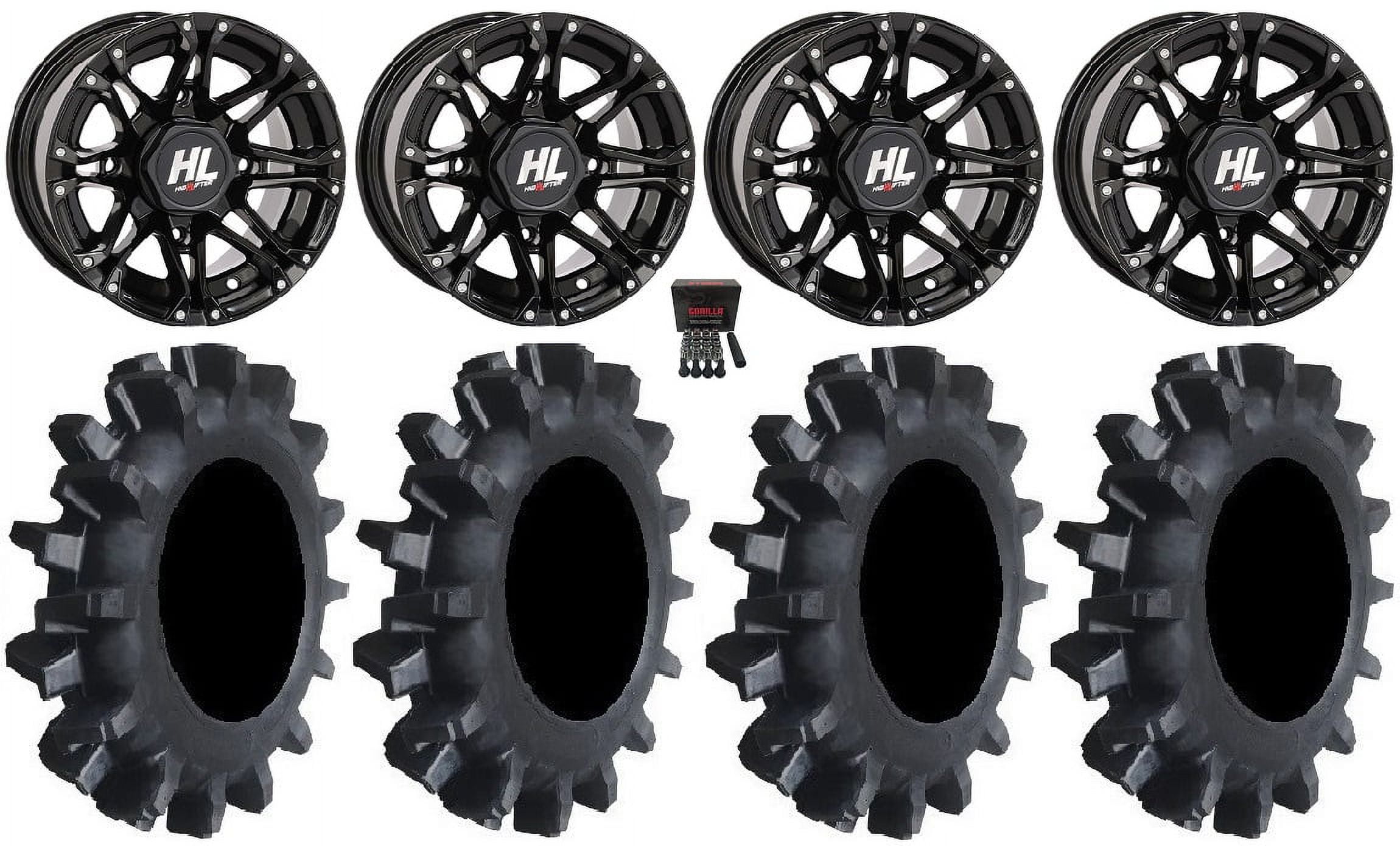 High Lifter HL3 14" Wheels Bk 30" Interforce II Tires Honda Foreman ...