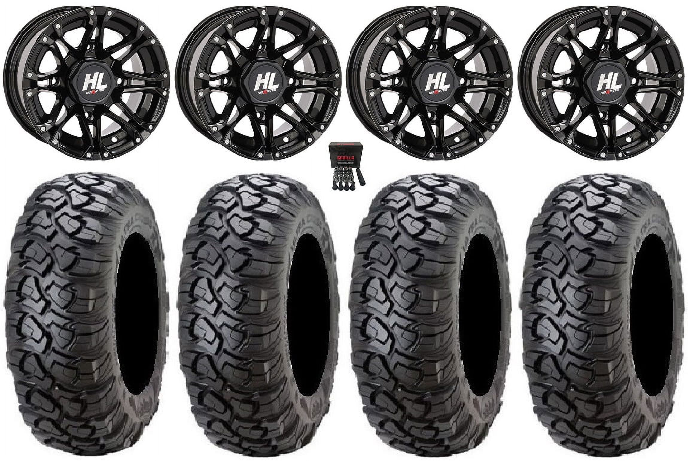 High Lifter HL3 14" Wheels Black 28" Ultracross Tires Yamaha Viking ...