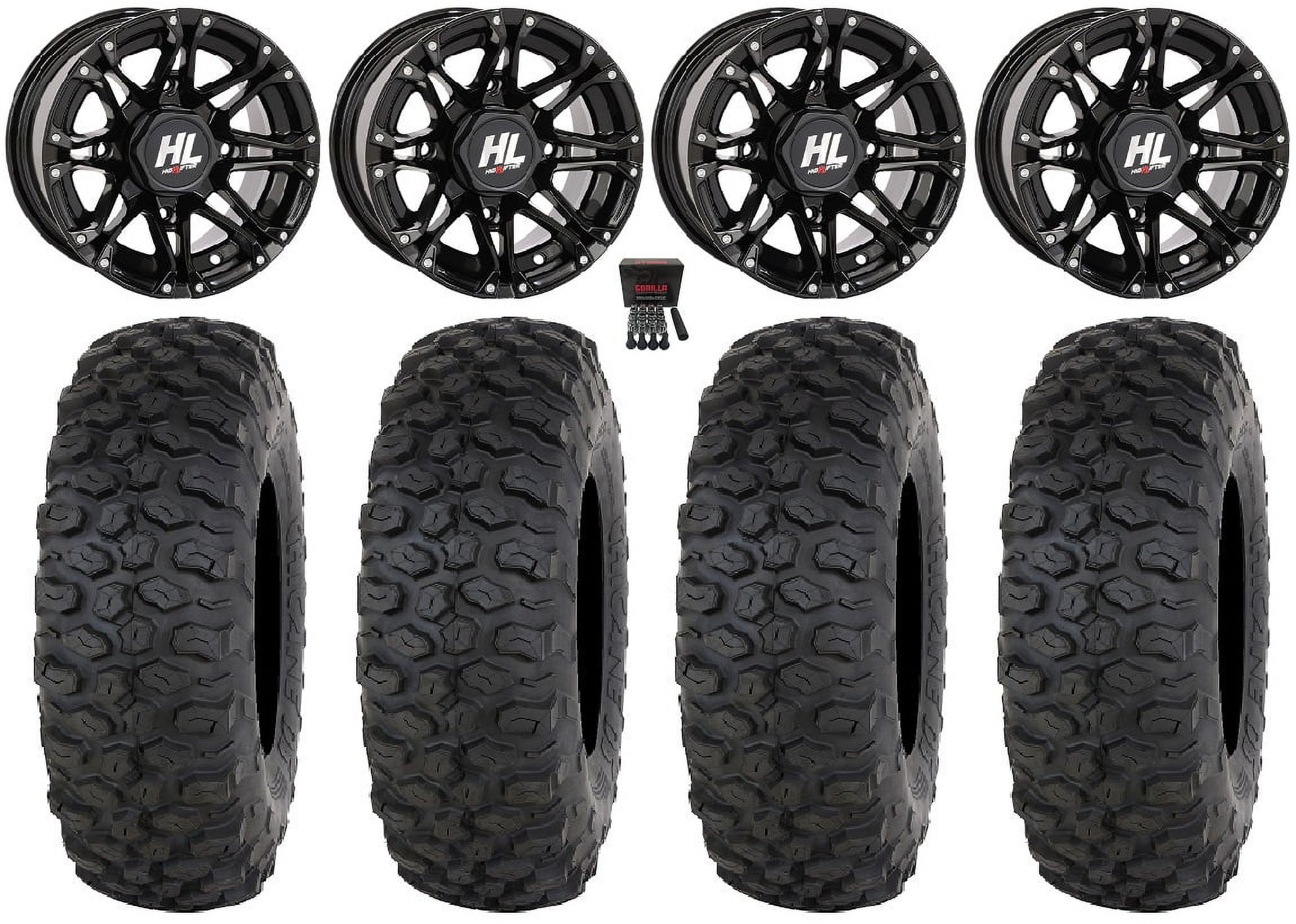 High Lifter HL3 14" Wheels Black 30" Chicane DS Tires Honda Foreman ...