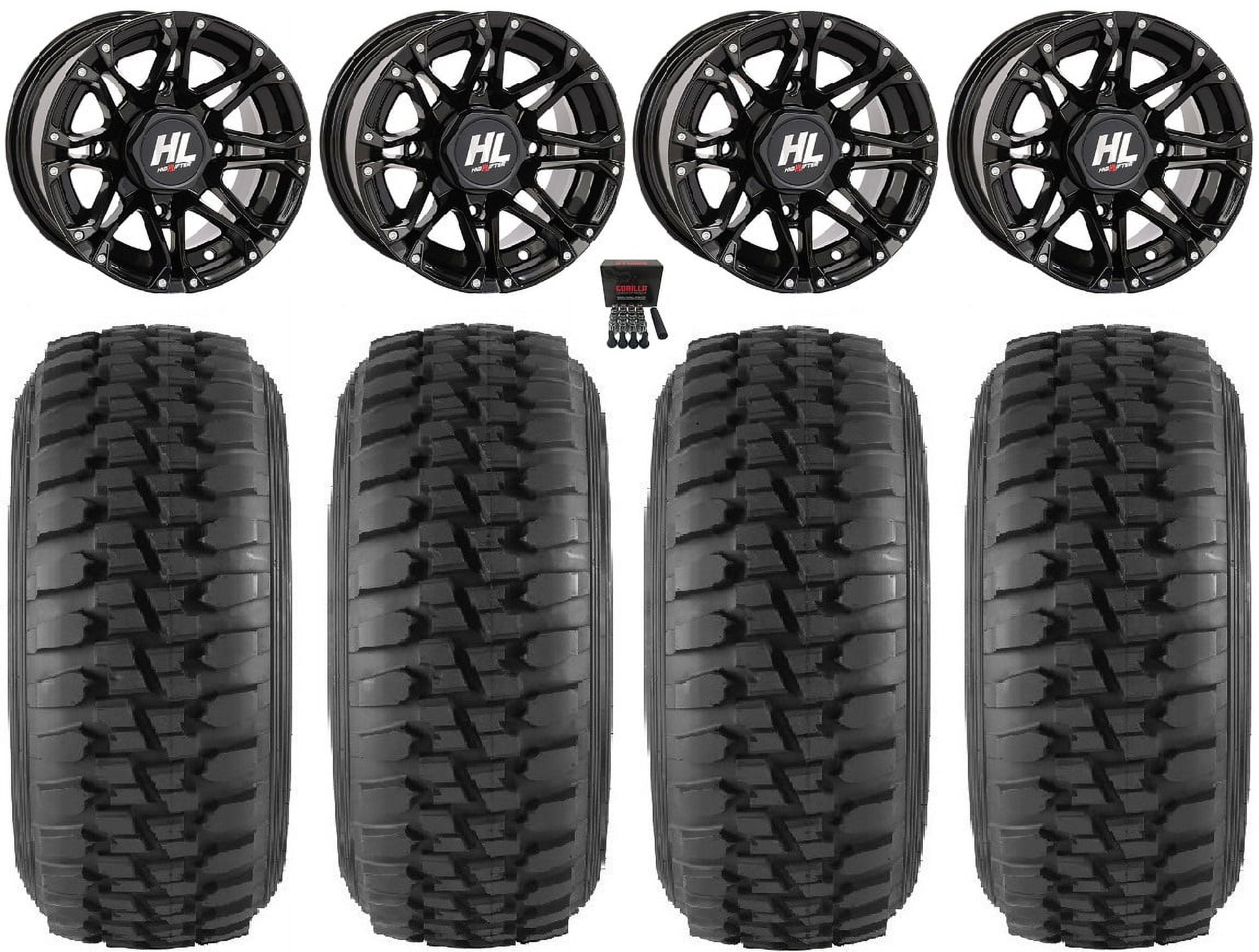 High Lifter HL3 14" Wheels Black 30" Desert Series Tires Sportsman RZR ...