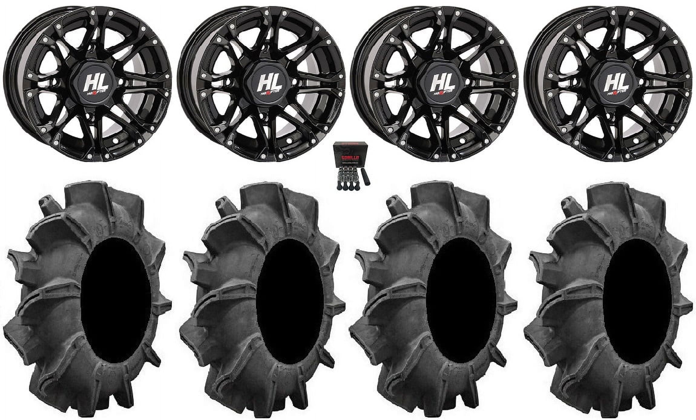 High Lifter HL3 14" Wheels Black 34" Assassinator Tires Can-Am ...