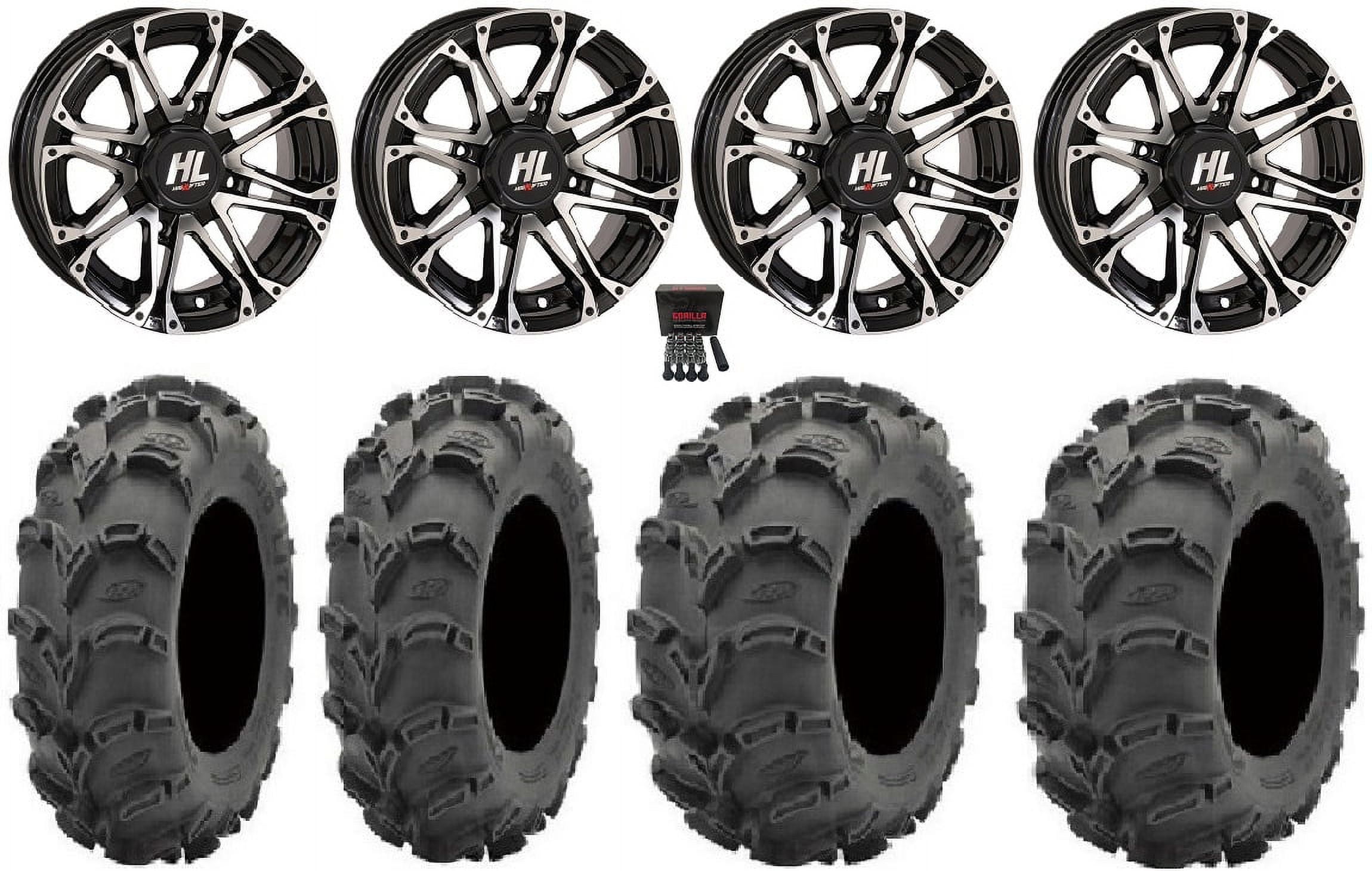 High Lifter HL3 14" Wheels Machined 27" Mud Lite XL Tires Can-Am ...