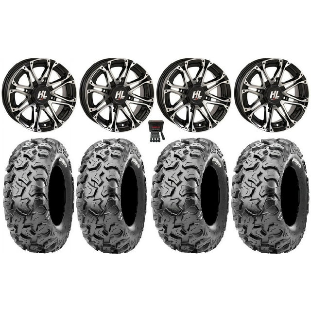High Lifter HL3 14" Wheels Machined 28" Behemoth Tires Yamaha Viking ...