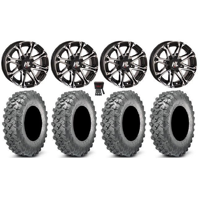High Lifter HL3 14" Wheels Machined 28" Lynx SXS Tires Can-Am Commander ...