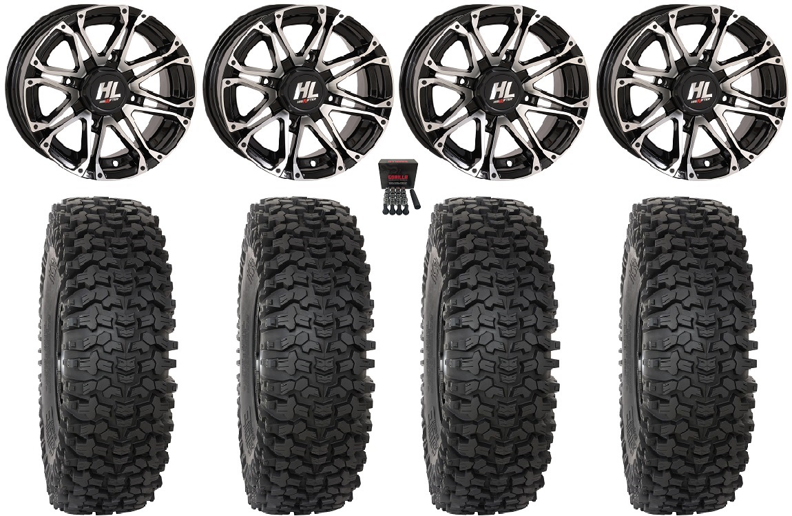 High Lifter HL3 14" Wheels Machined 30" RC500 Tires Yamaha Viking ...